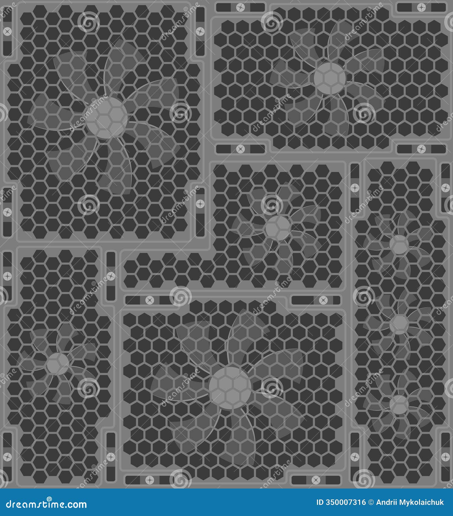 Seamless Texture of a Computer Cooler Behind a Perforated Grille Stock ...