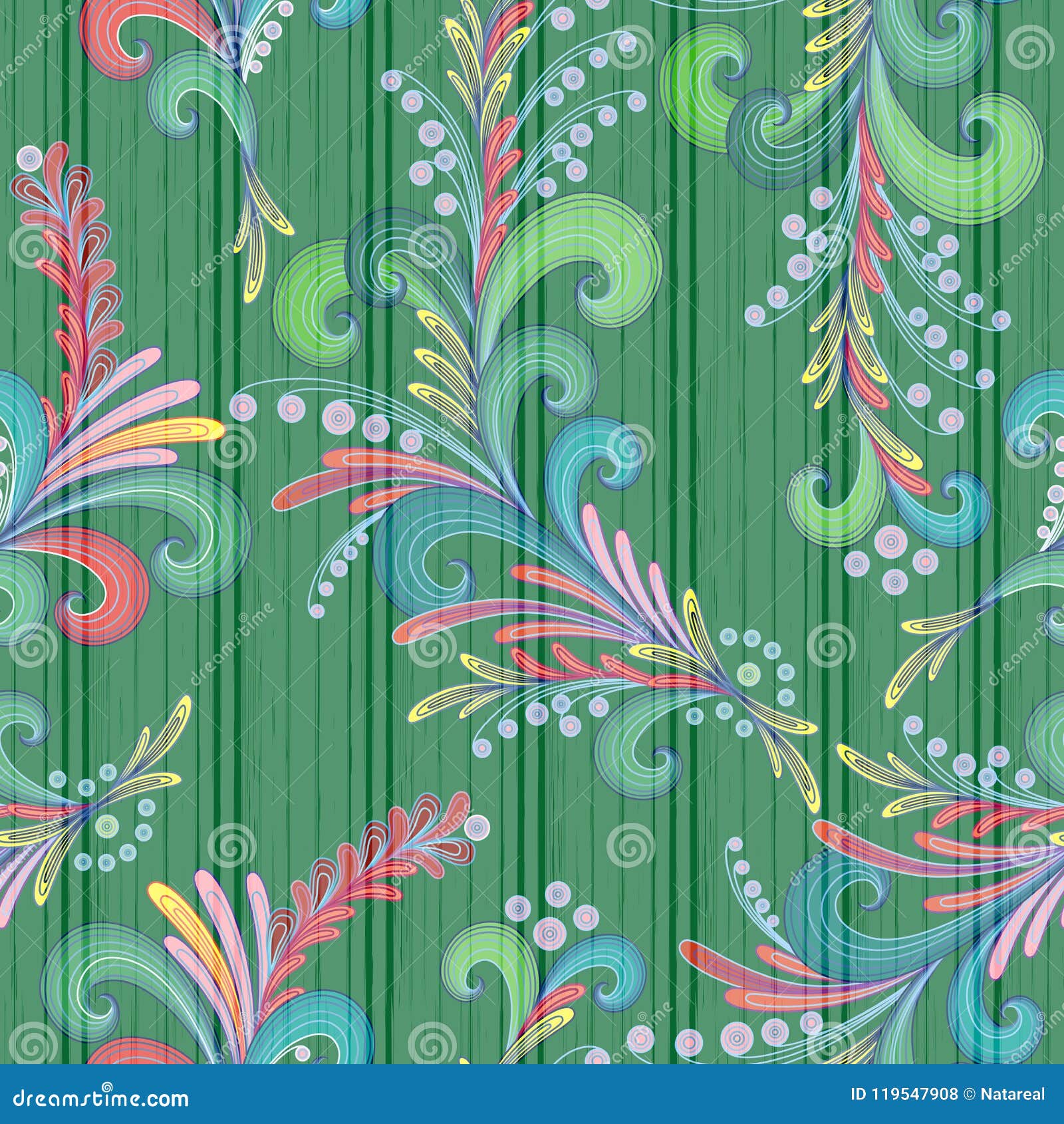 Seamless Decorative Vector Pattern Stock Vector - Illustration of ...