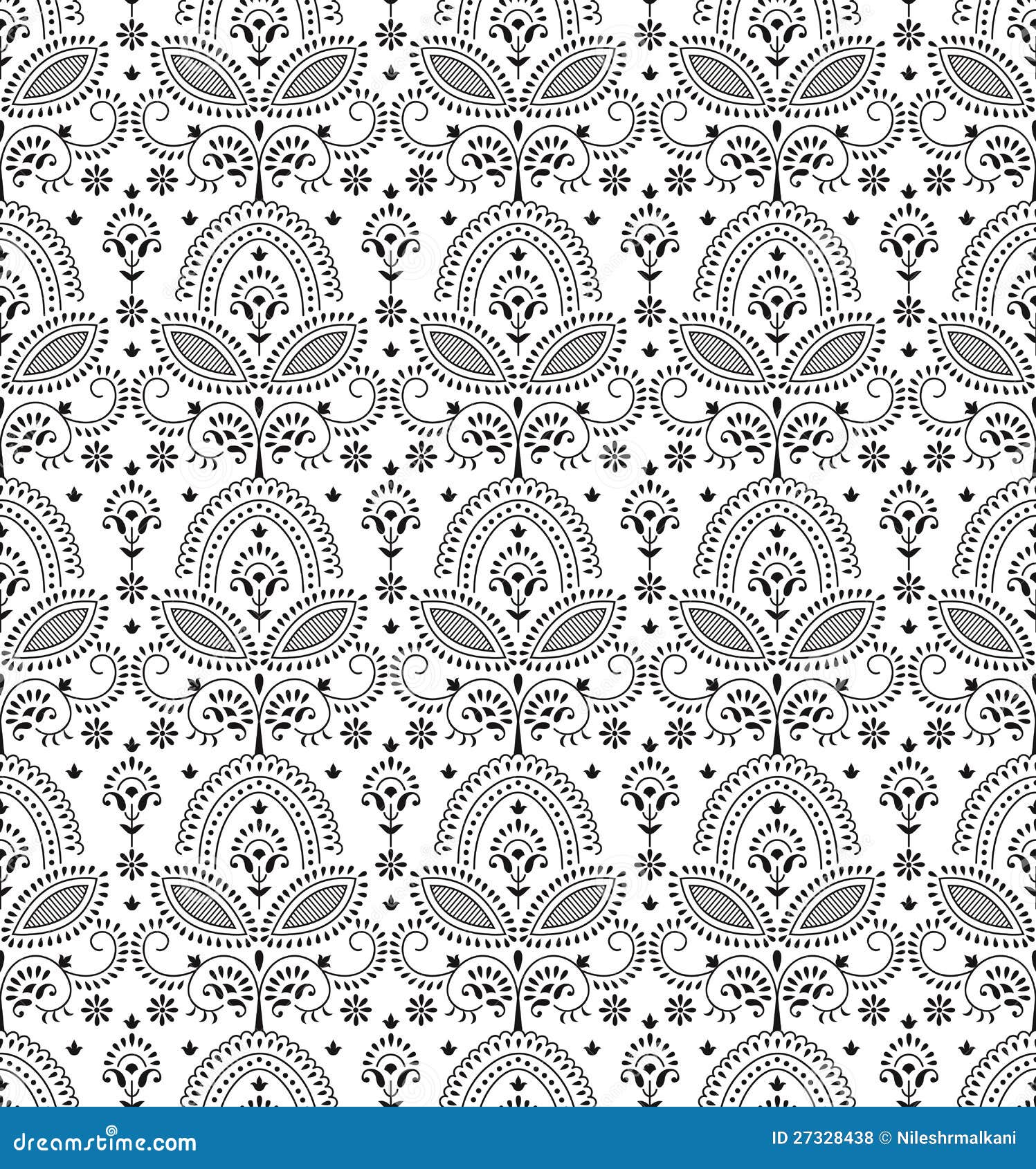 Seamless Decorative Vector Wallpaper Stock Vector - Illustration of ...