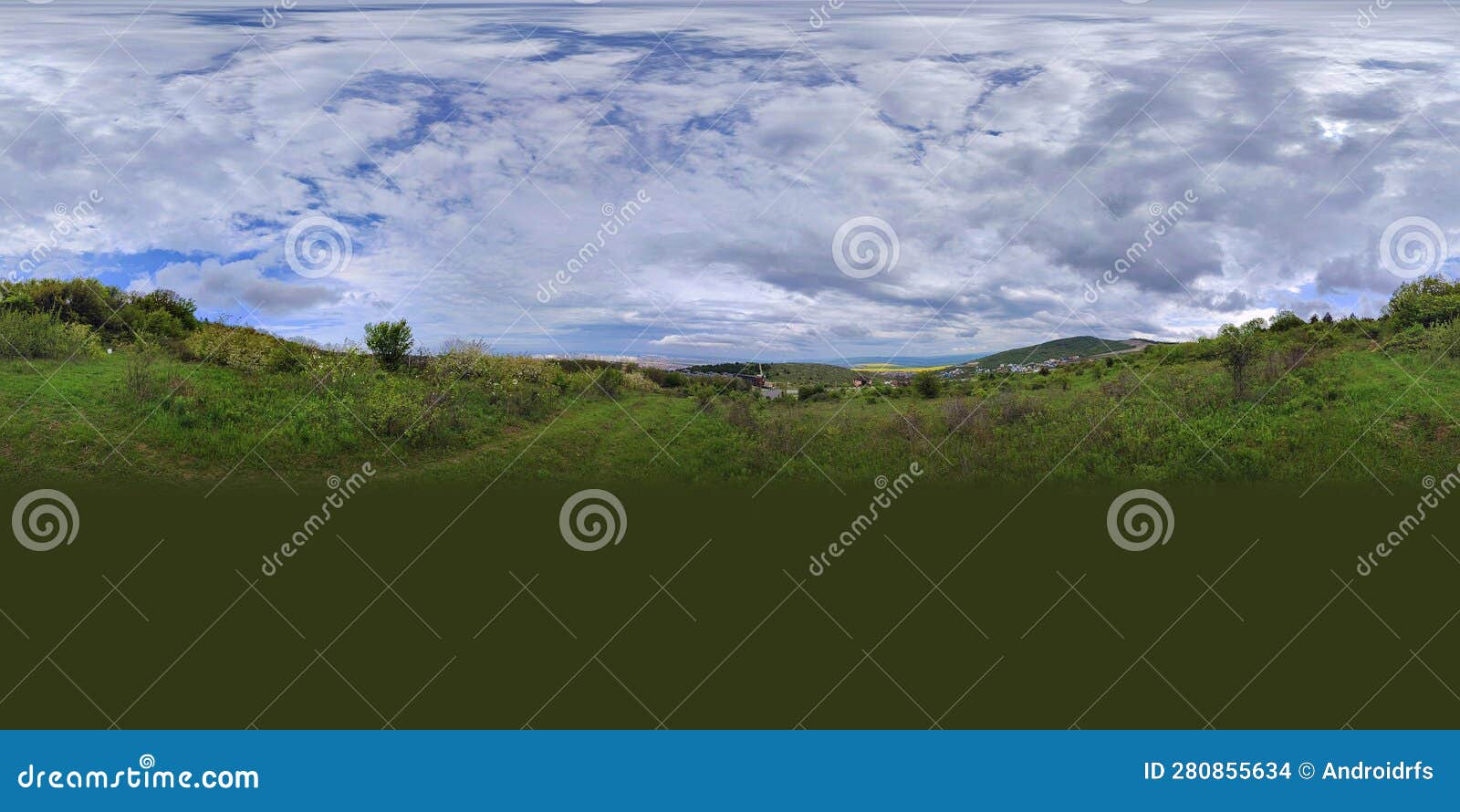 Seamless 360 Degree Spherical Panorama of the Day Cloudy Sky Stock ...
