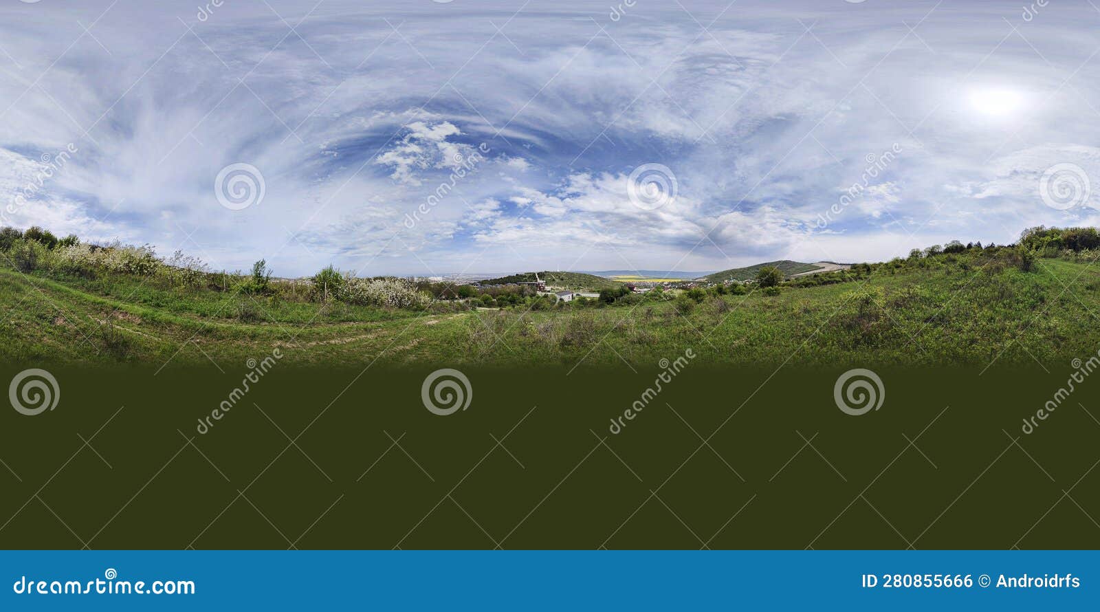Seamless 360 Degree Spherical Panorama of the Day Cloudy Sky Stock ...