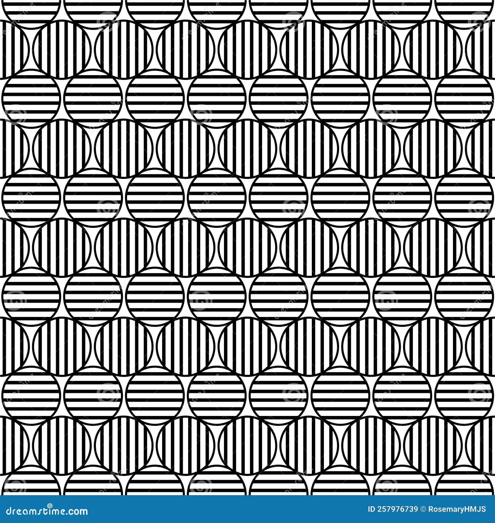 Dense Circles and Mixed Stripes Vector Pattern Design Stock Vector ...