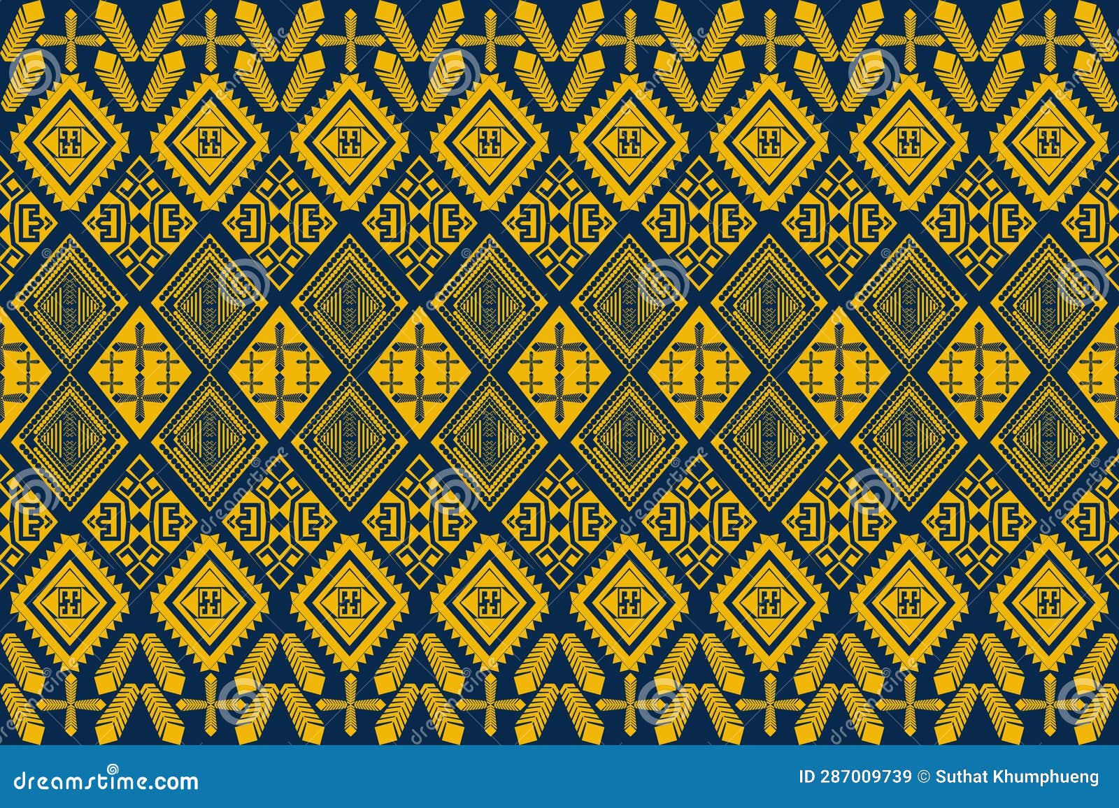 Seamless Design Pattern, Traditional Geometric Zigzag Circle for Print ...