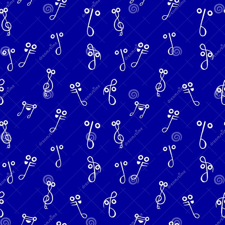 Seamless Design of Small Music Note, Repeated Pattern Ready for Textile ...