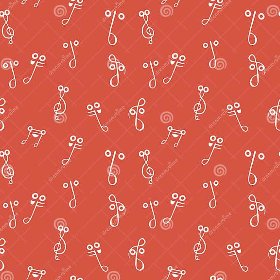 Seamless Design of Small Music Note, Repeated Pattern Ready for Textile ...