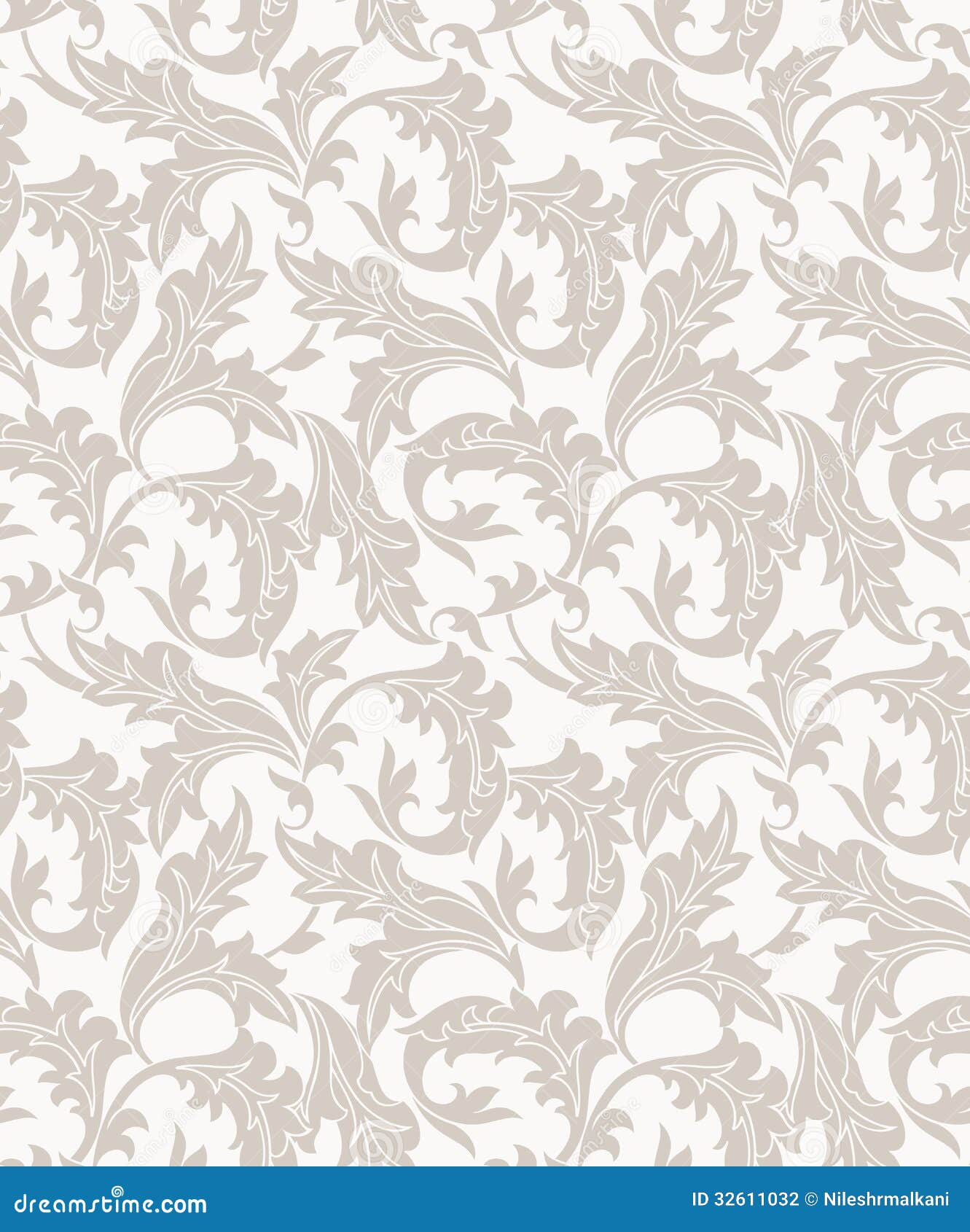 Seamless Designer Leaves Wallpaper Stock Vector - Illustration of book ...