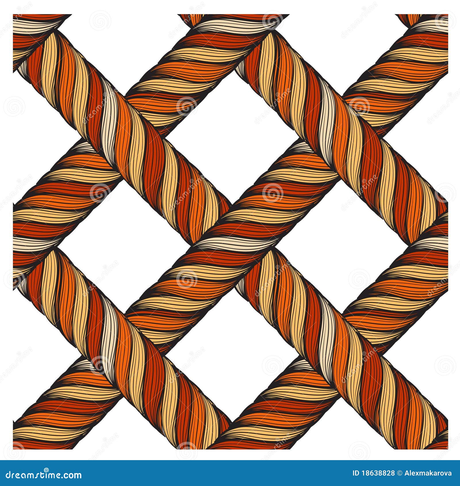 Seamless Detailed Texture of Orange Threads Stock Vector - Illustration ...