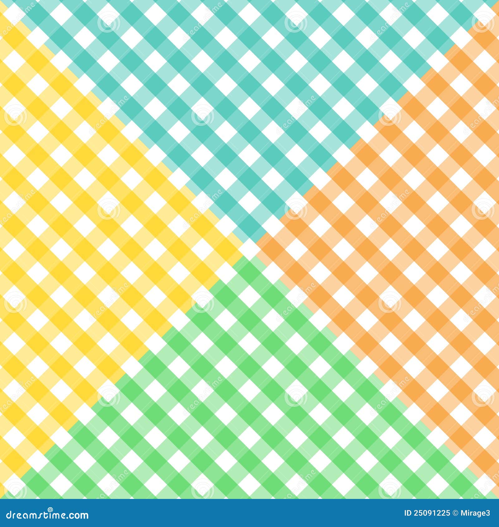 Seamless Diagonal Gingham Pattern in Four Colors Stock Vector ...