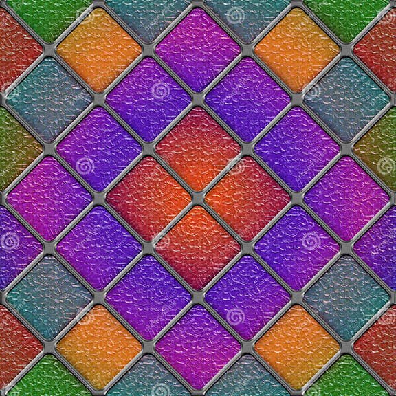 Seamless Diagonal Stained Glass Panel Stock Illustration - Illustration ...