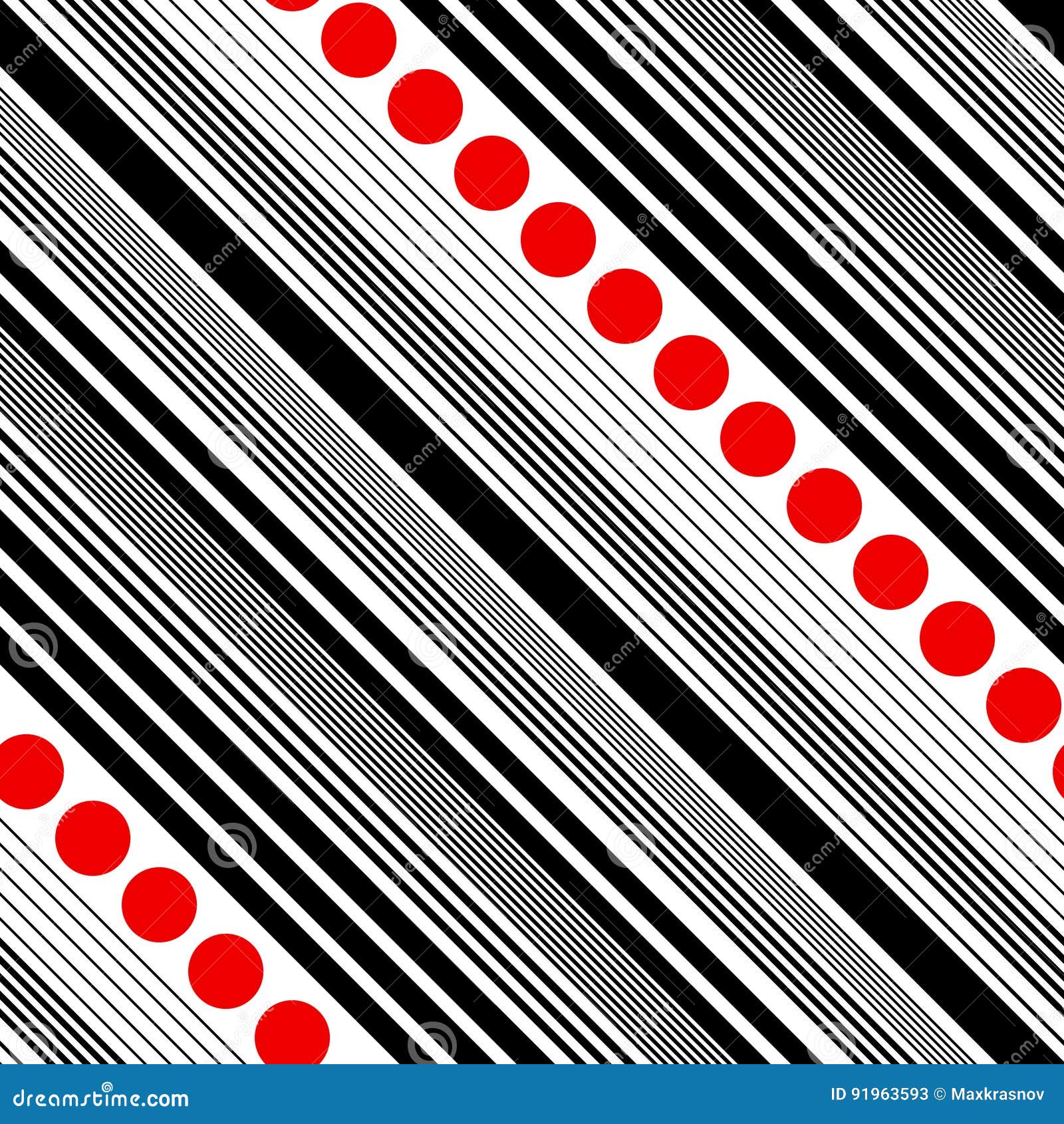 Seamless Diagonal Stripe and Circle Pattern Stock Vector - Illustration ...