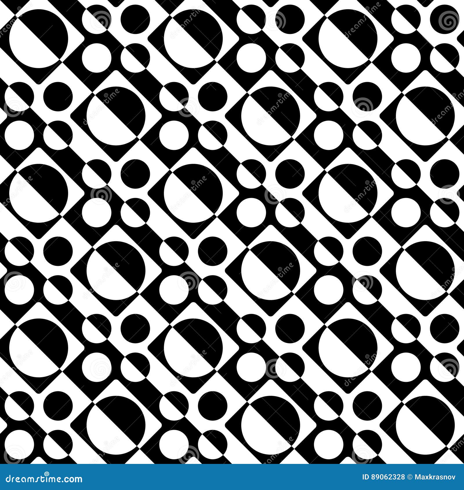 Seamless Diagonal Stripe And Circle Pattern Vector Illustration ...