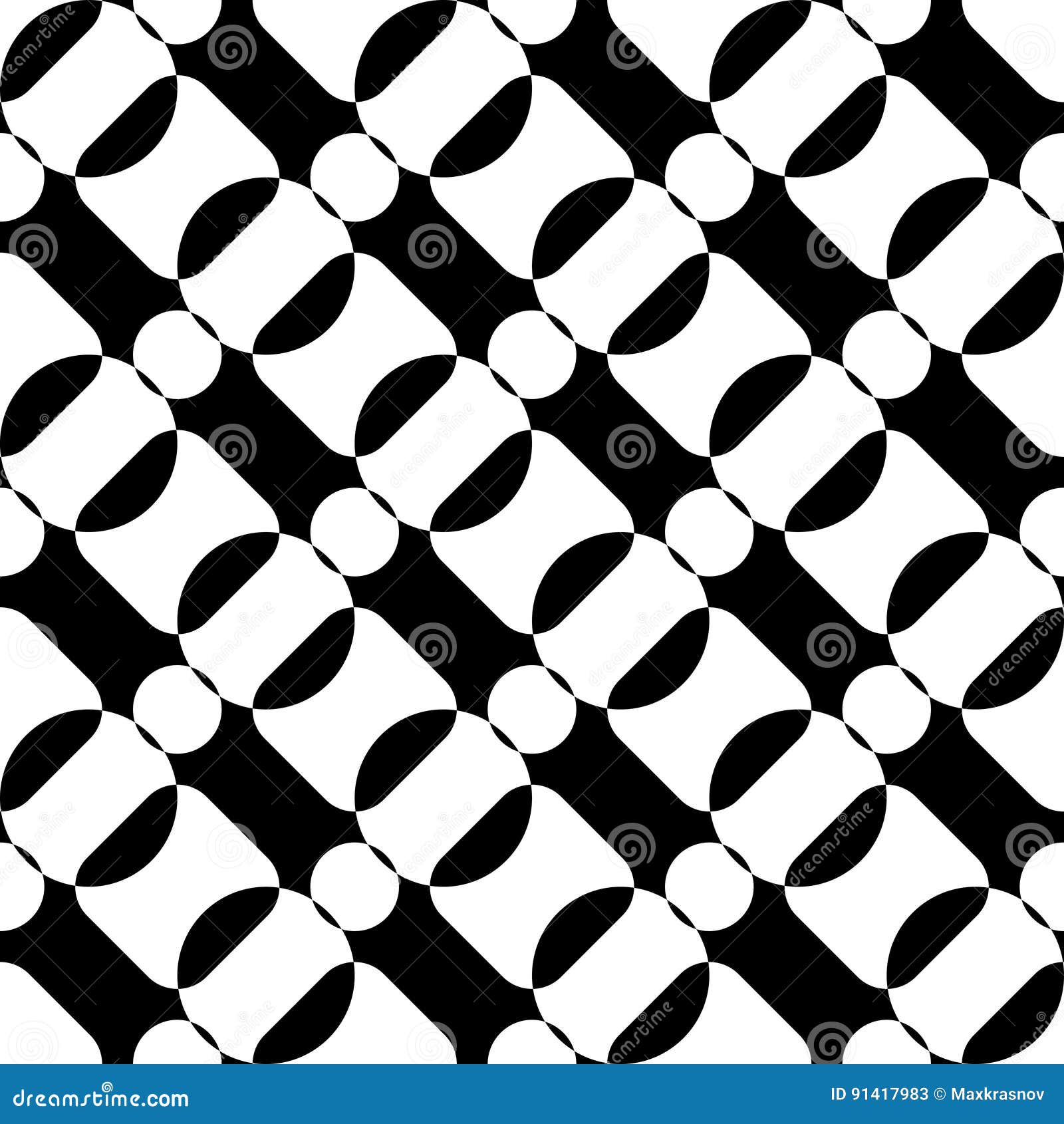 Seamless Diagonal Stripe and Circle Pattern Stock Vector - Illustration ...