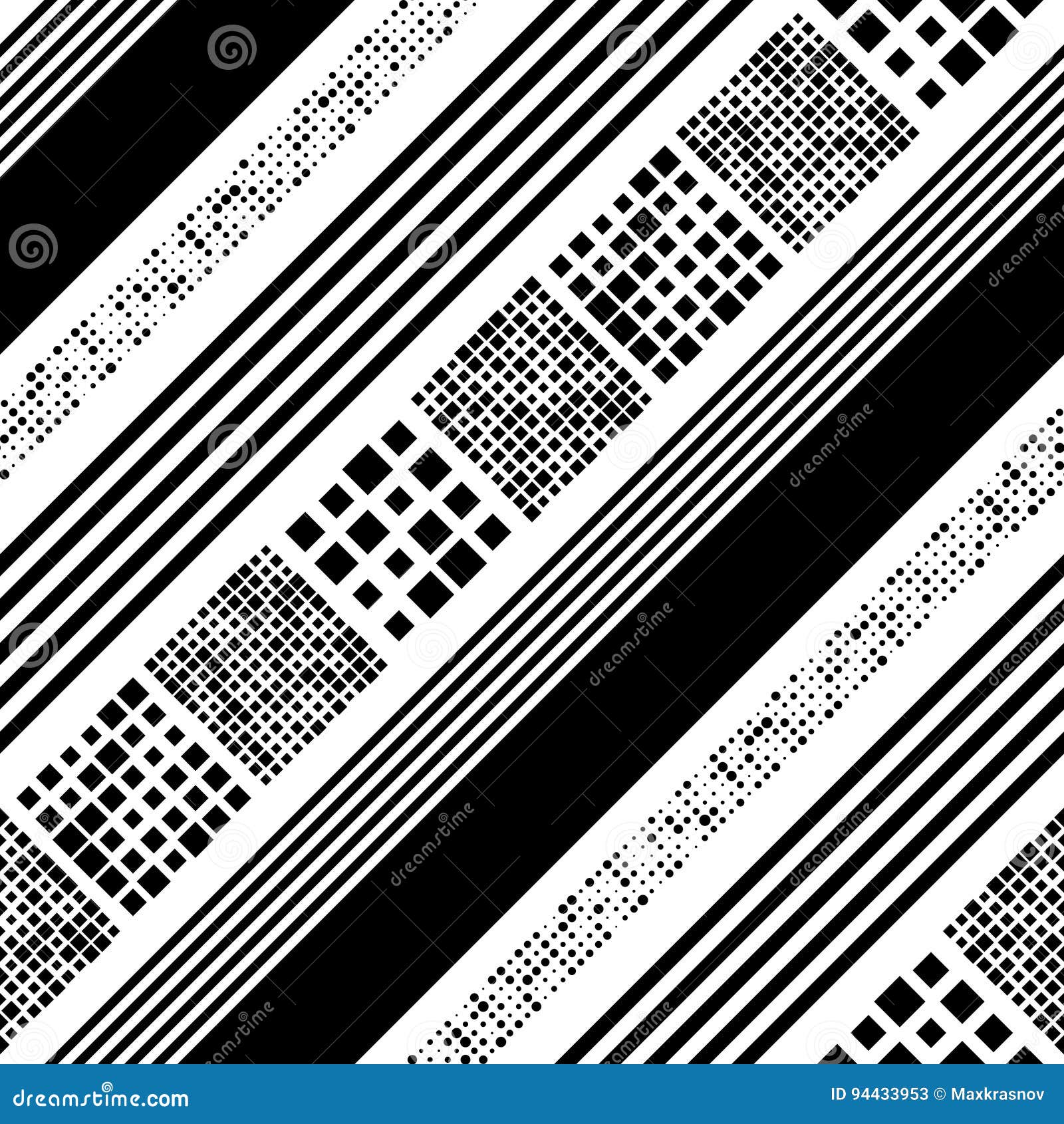 Seamless Diagonal Stripe and Square Pattern Stock Vector - Illustration ...