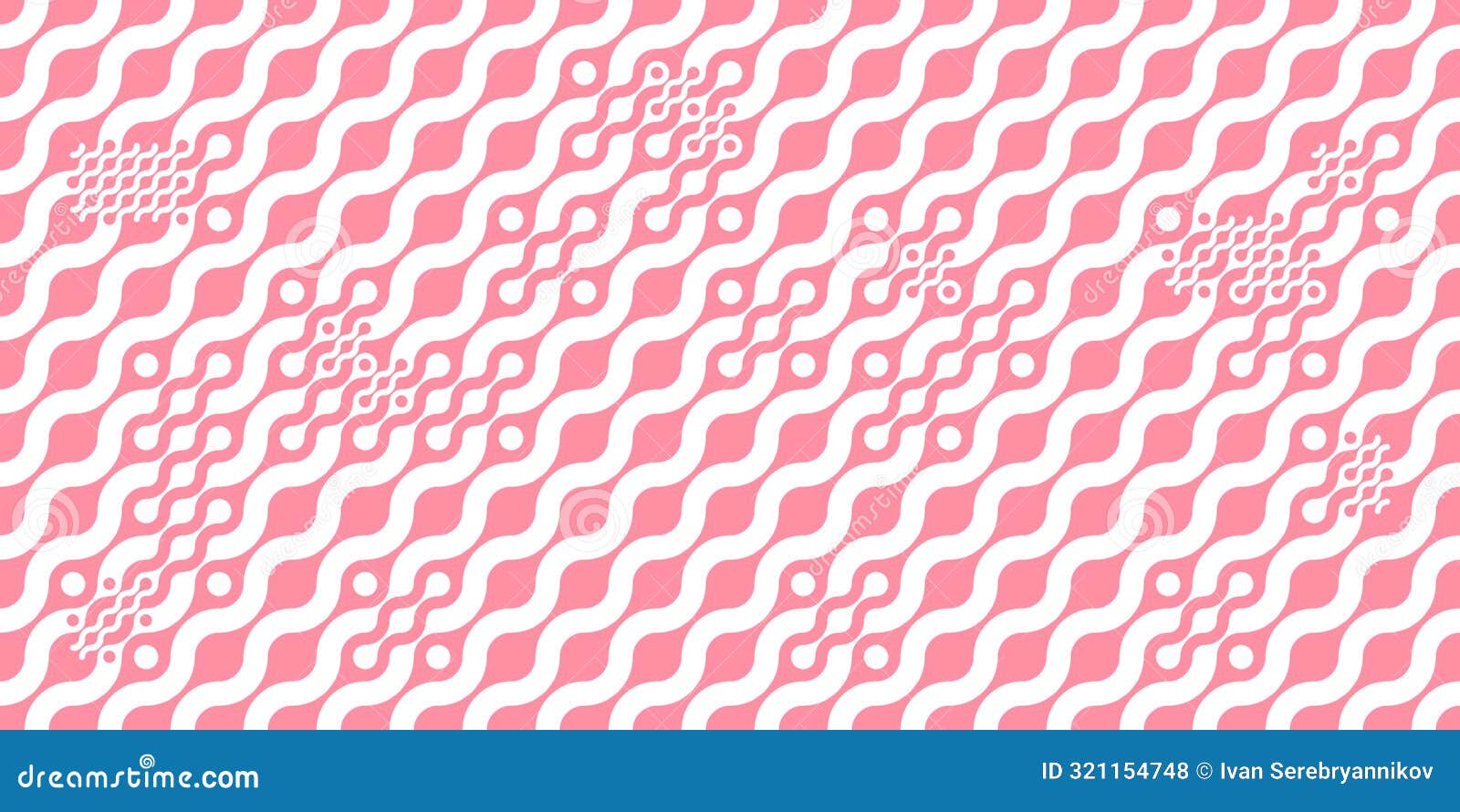 Seamless Diagonal Striped Background Pattern with Circle Shapes. Pink ...