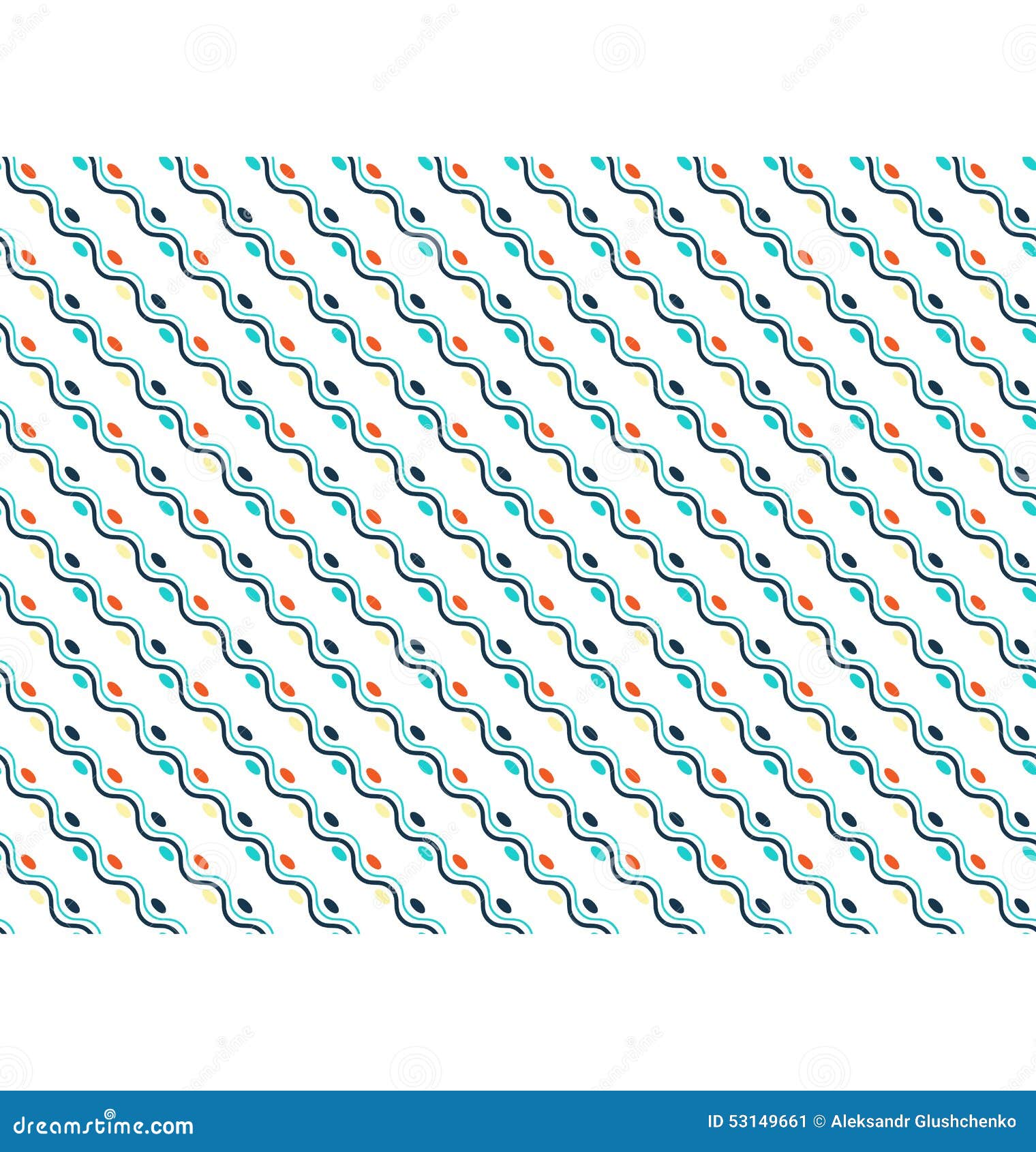 Seamless Diagonal Wave Abstract Pattern Isolated on White Stock Vector ...