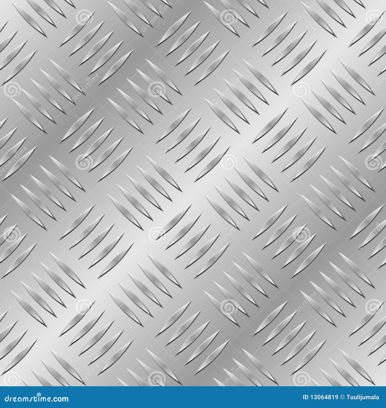 Seamless Diamond Metal Plate Stock Vector - Illustration of gray, grip ...