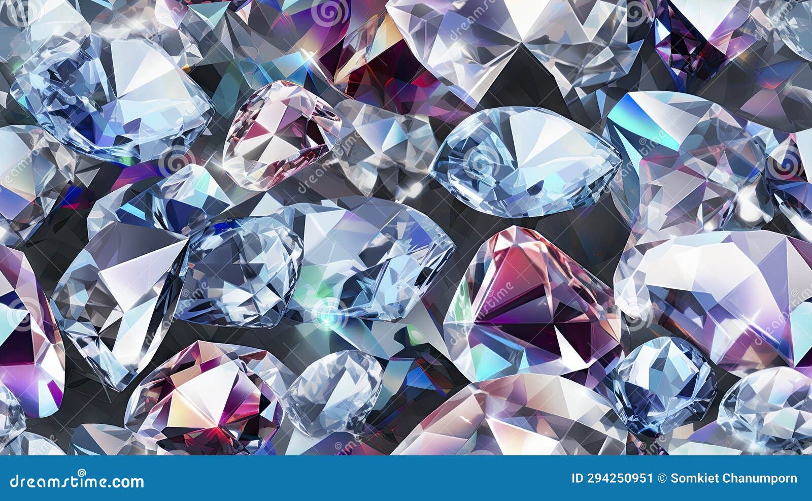 Seamless Diamond Pattern Background, Abstract Gem, Crystal Texture ...
