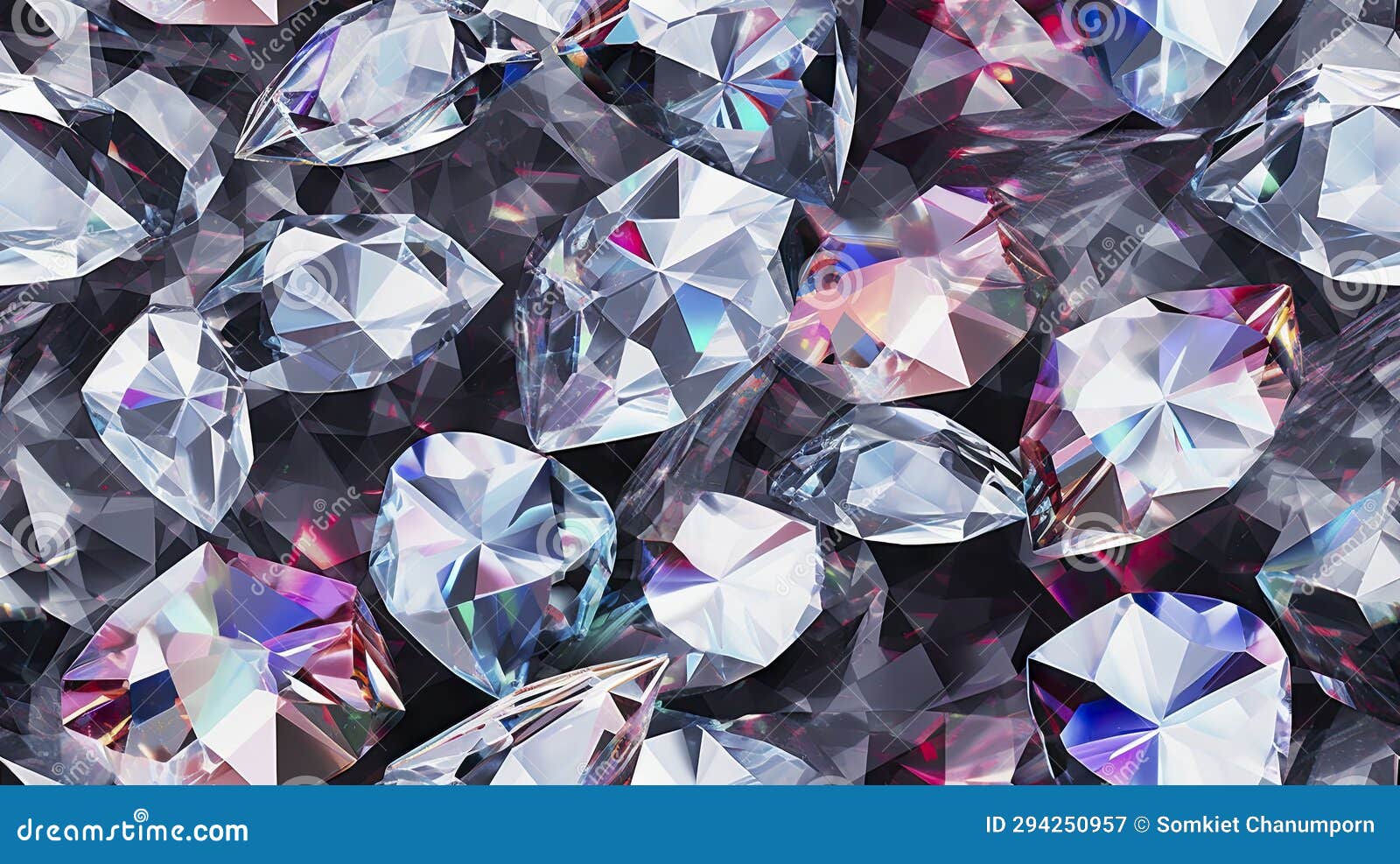 Seamless Diamond Pattern Background, Abstract Gem, Crystal Texture ...