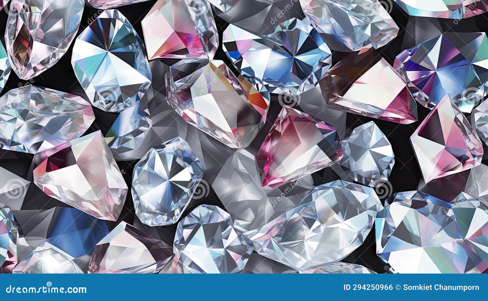 Seamless Diamond Pattern Background, Abstract Gem, Crystal Texture ...