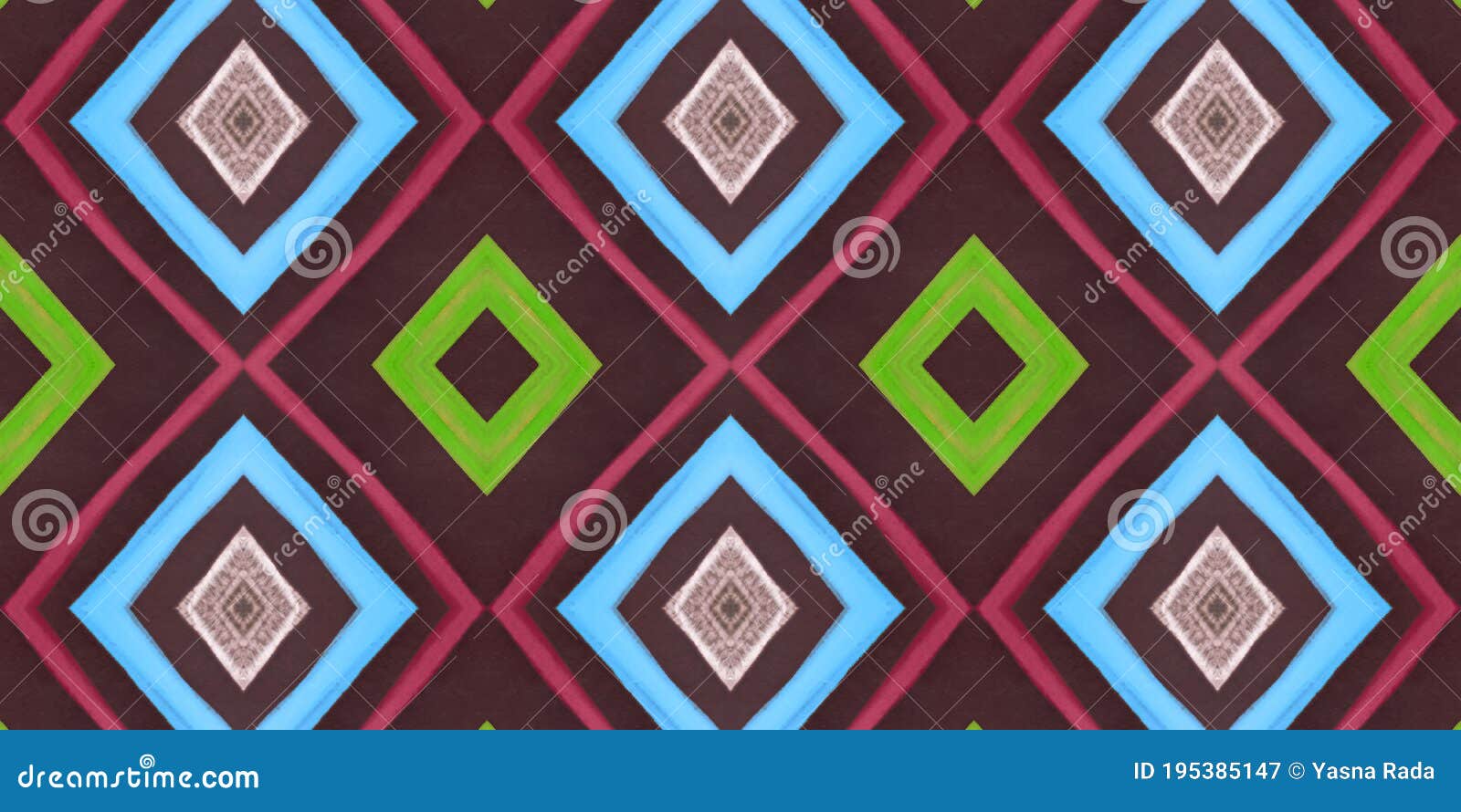 Seamless Diamond Pattern. Drawn by Hand Square Stock Illustration ...