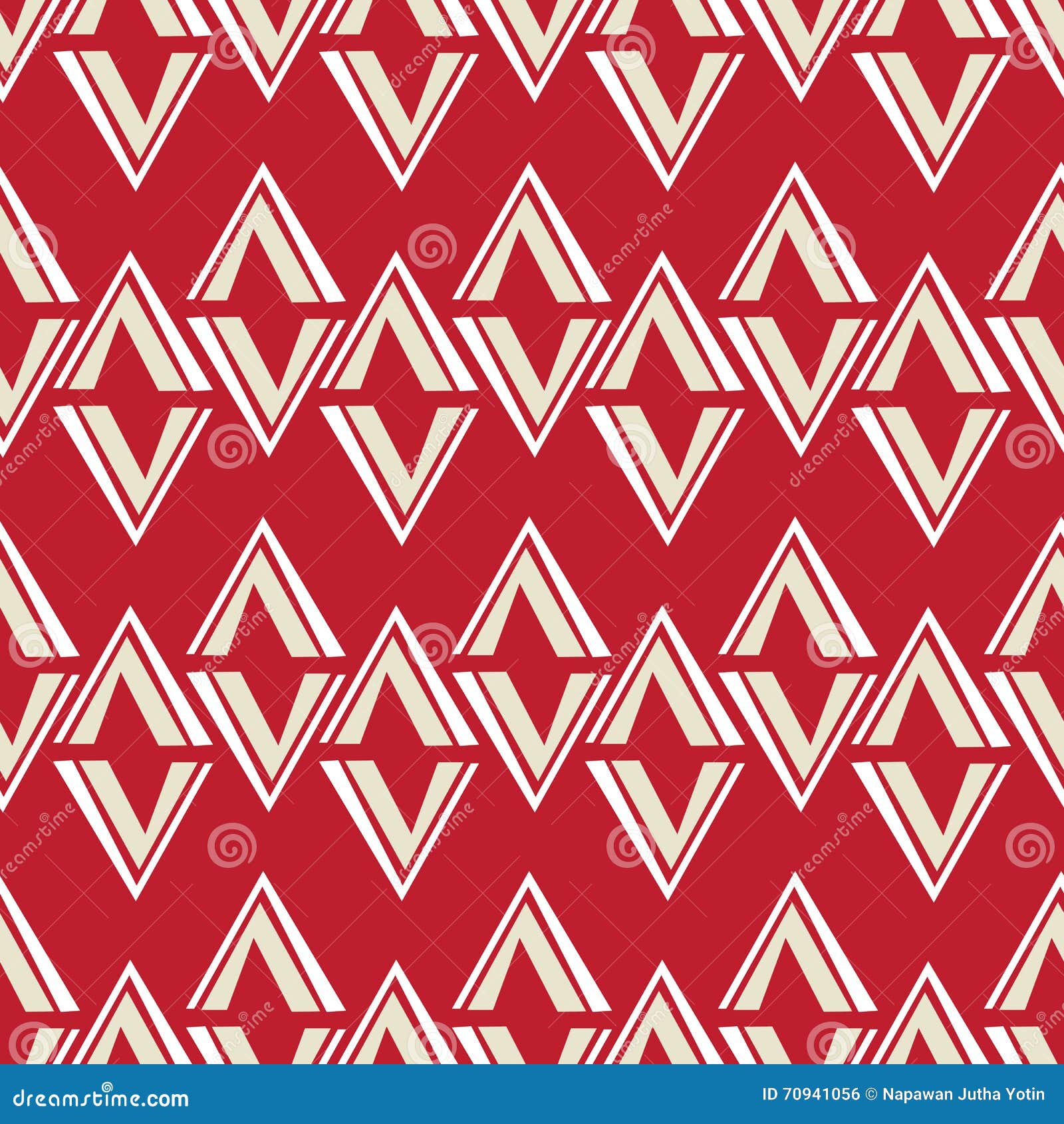 Seamless Diamond Pattern with on Red Background Stock Vector ...