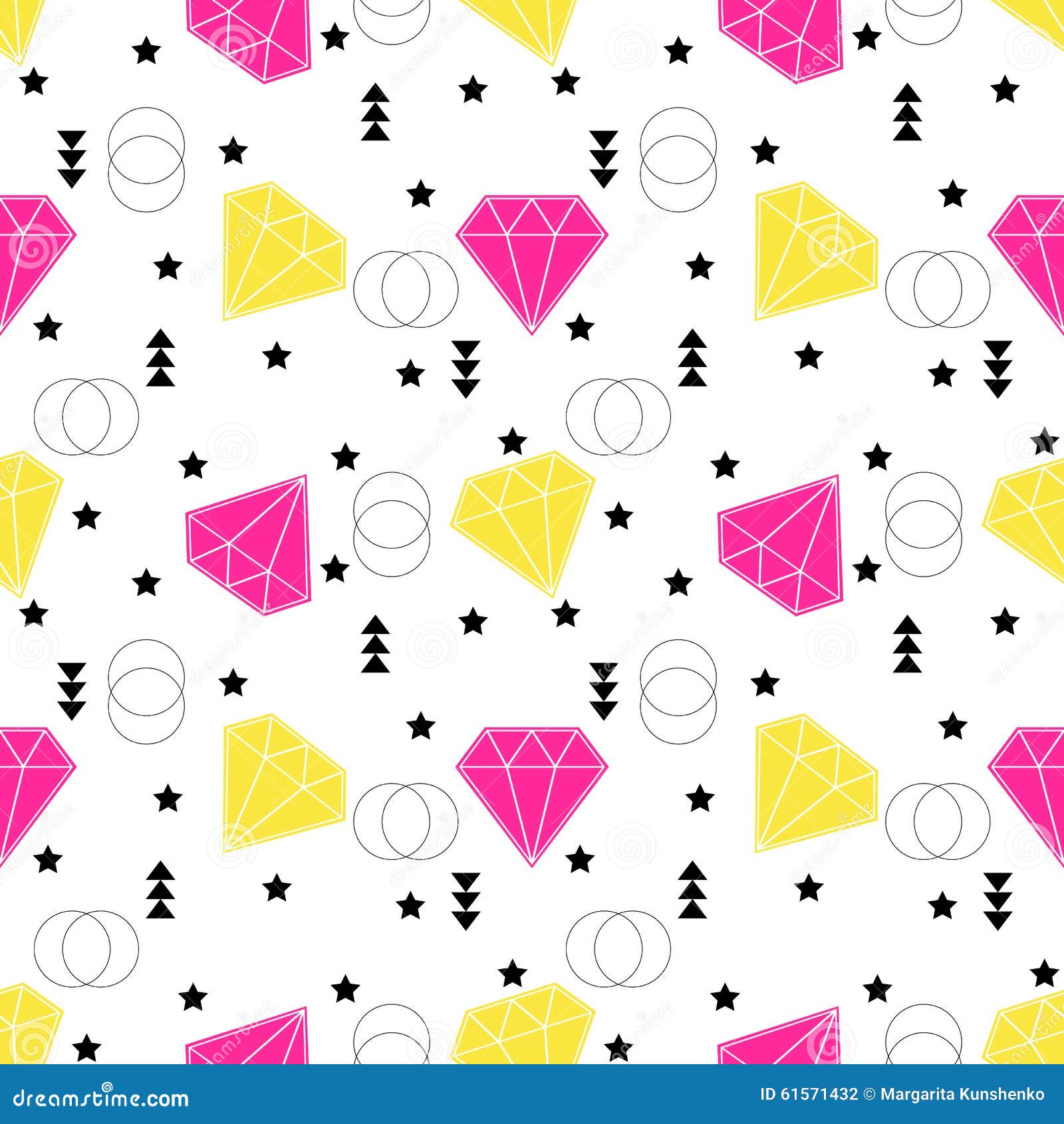 Seamless Diamonds And Hexagons Pattern. Vector Illustration ...