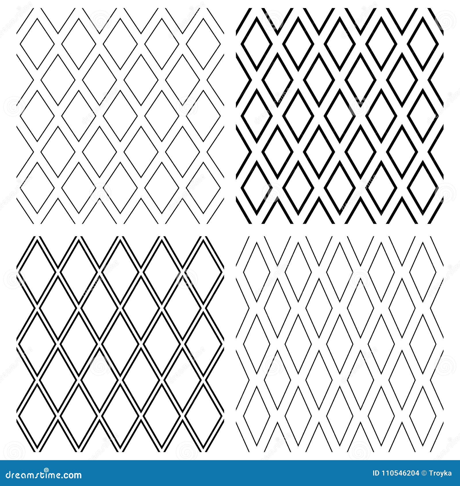 Seamless Diamonds Patterns. Geometric Textures Stock Vector ...
