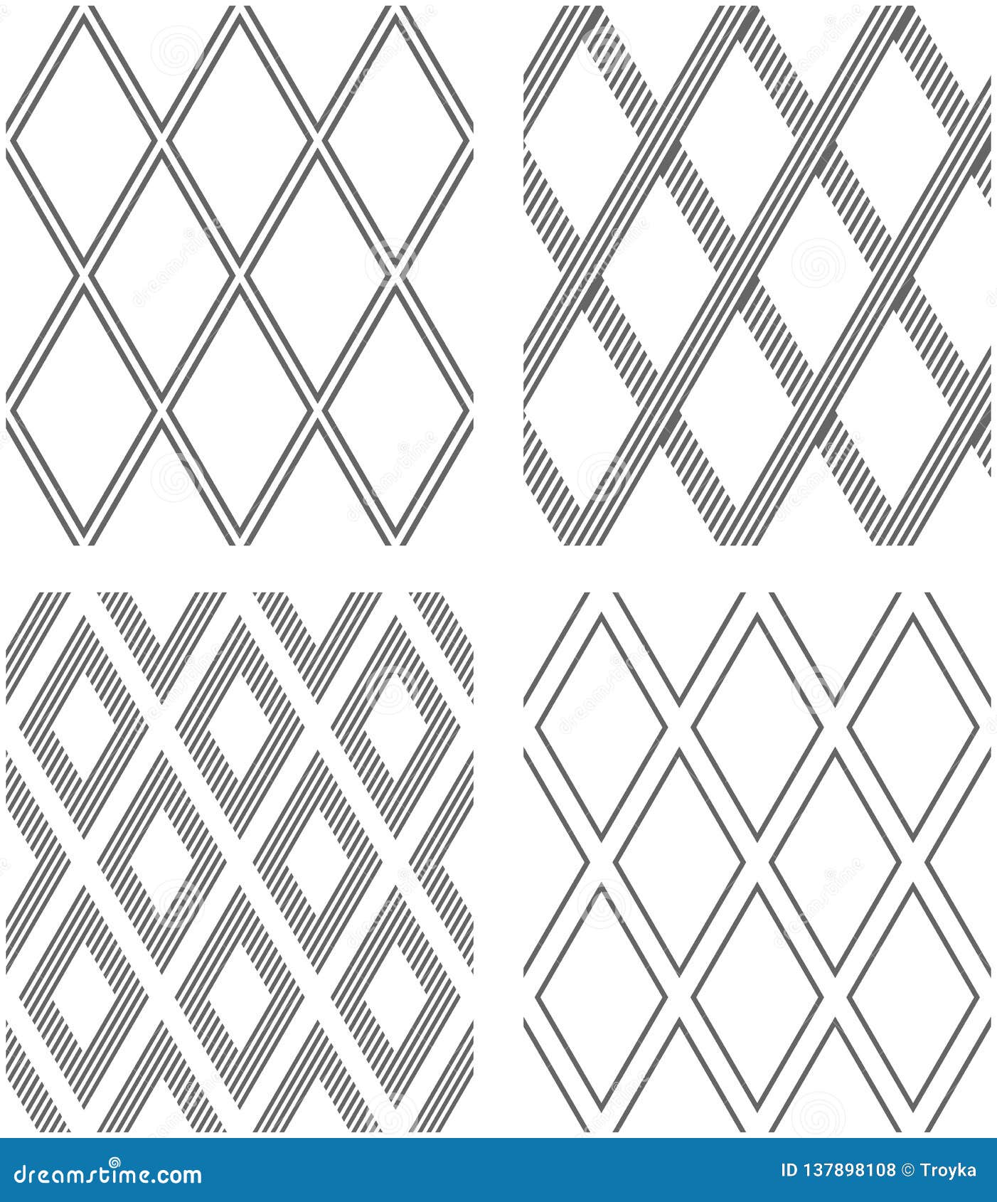 Seamless Diamonds Patterns. Geometric Textures Stock Vector ...