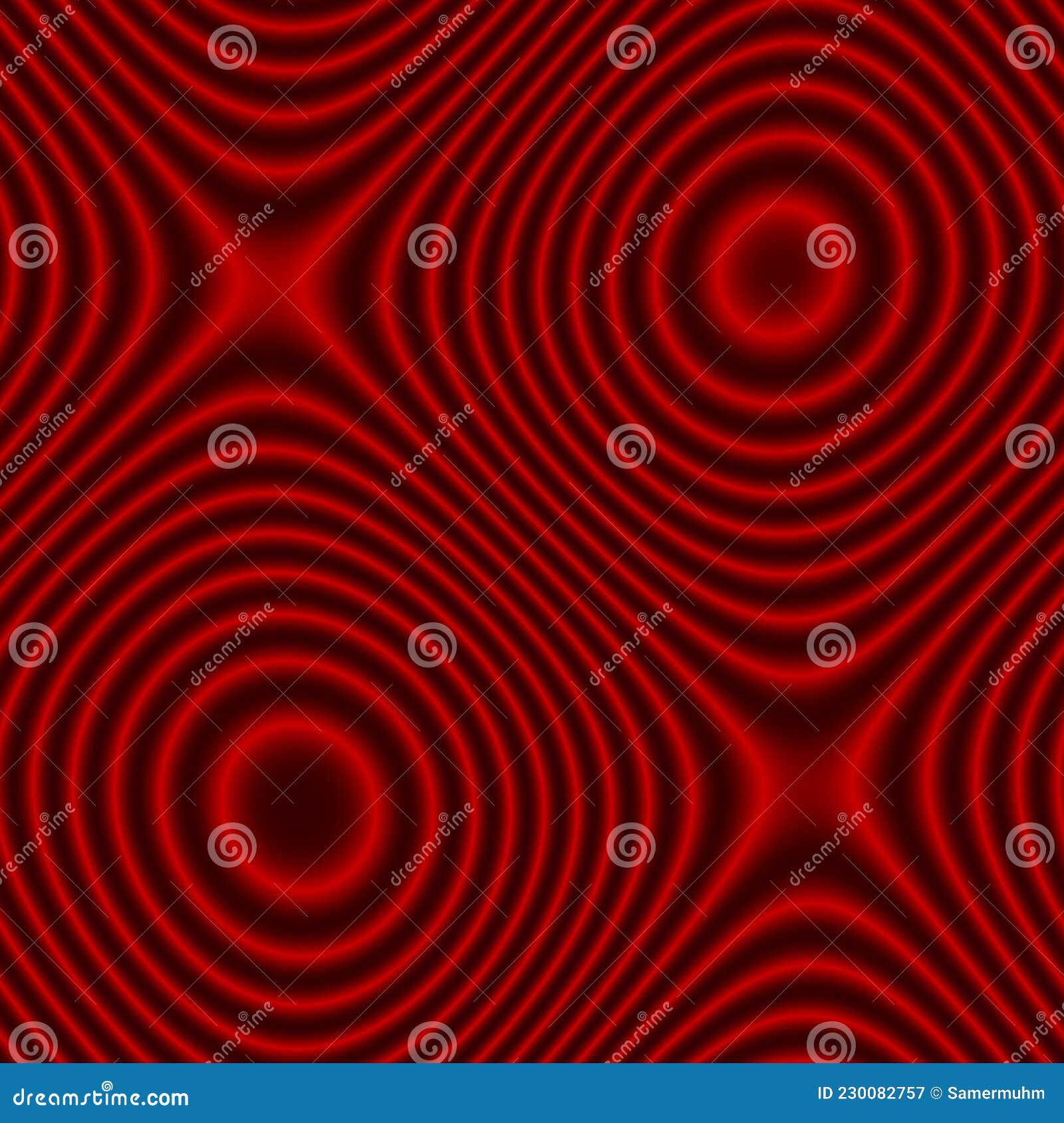 Seamless Digital Illustration Pattern, Abstract Red Curved Lines. Stock ...