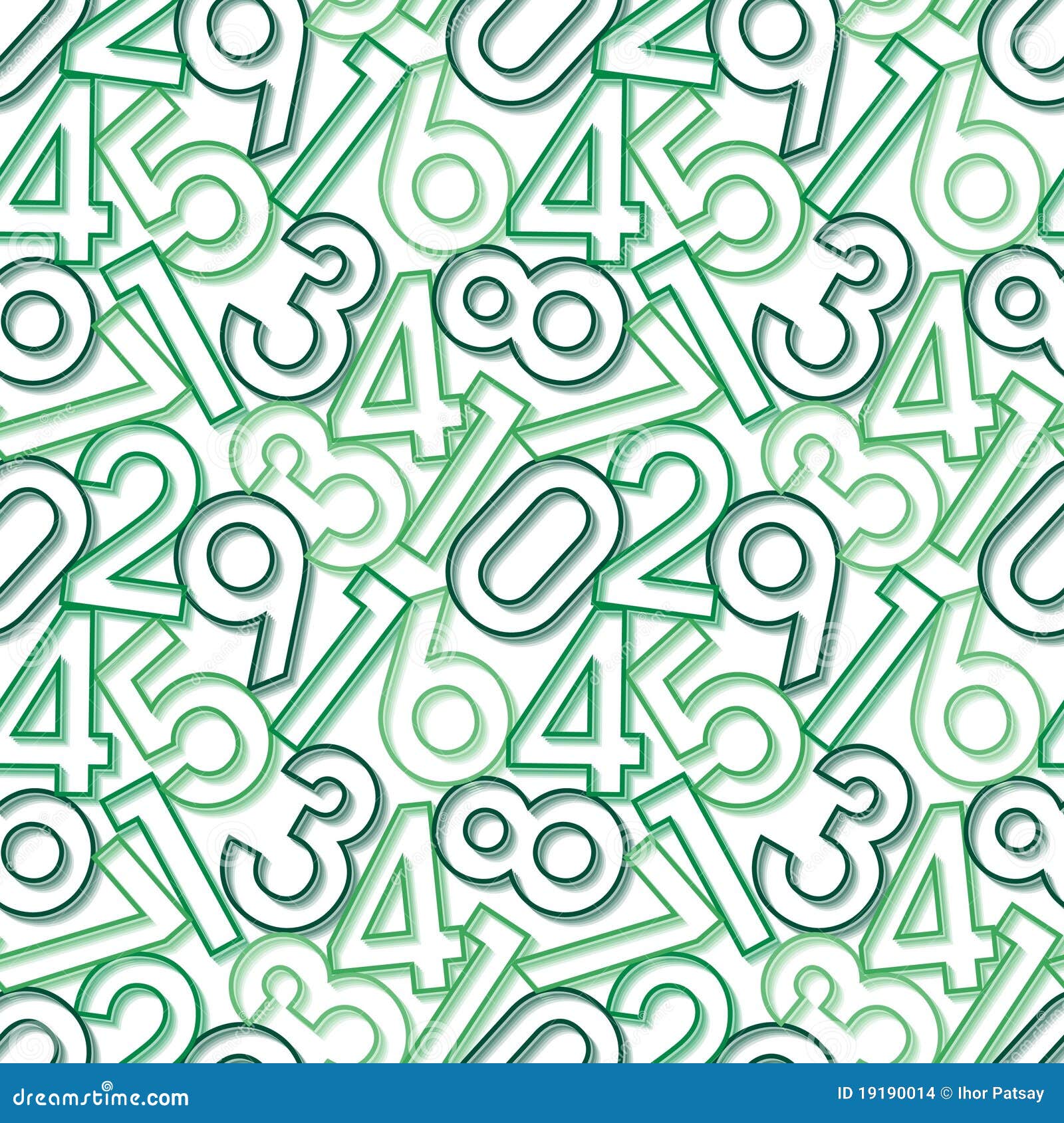 Seamless digital pattern stock vector. Illustration of number - 19190014