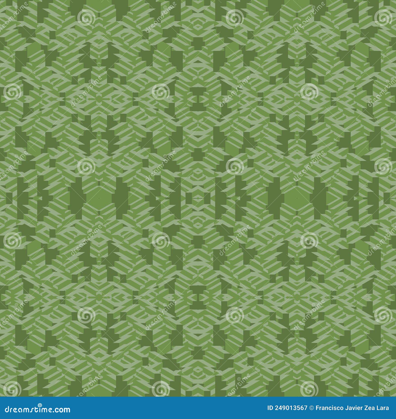 Seamless Digital Pattern of Geometric Abstract Design in Green Colors ...