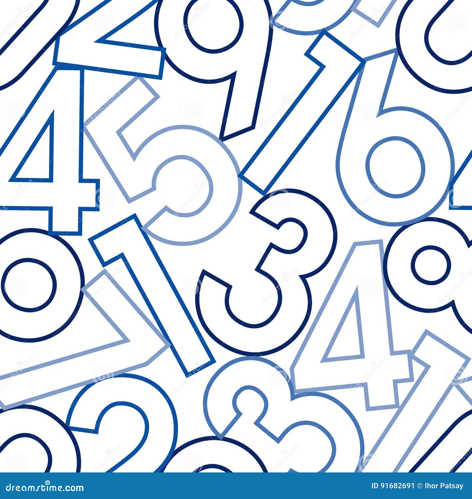 Seamless digital pattern stock vector. Illustration of blue - 91682691