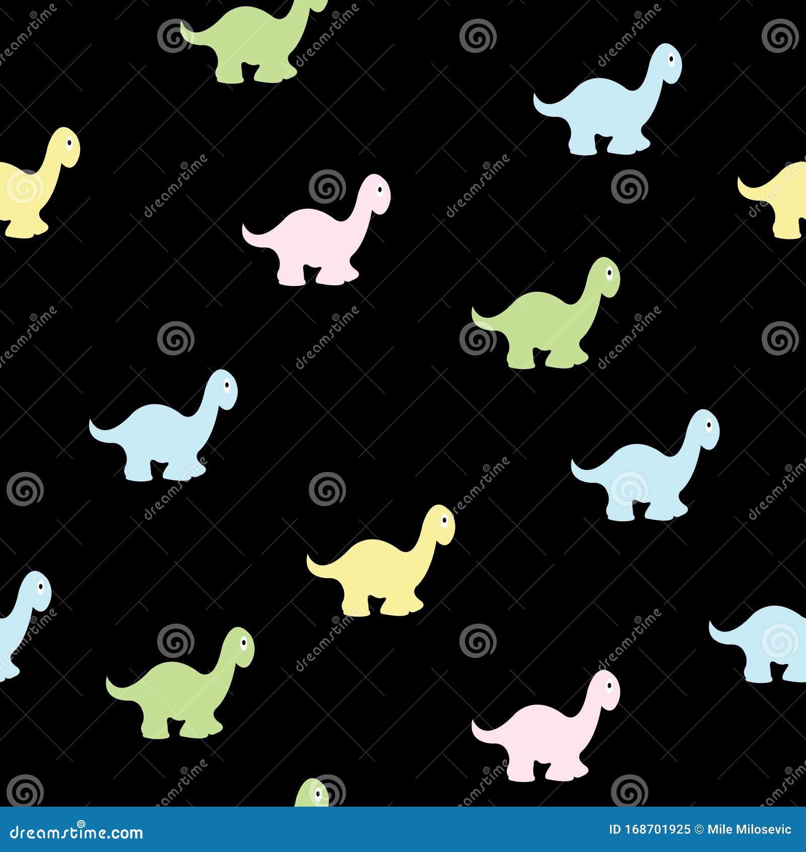 Seamless Dinosaur Pattern. Vector Illustration Stock Vector ...