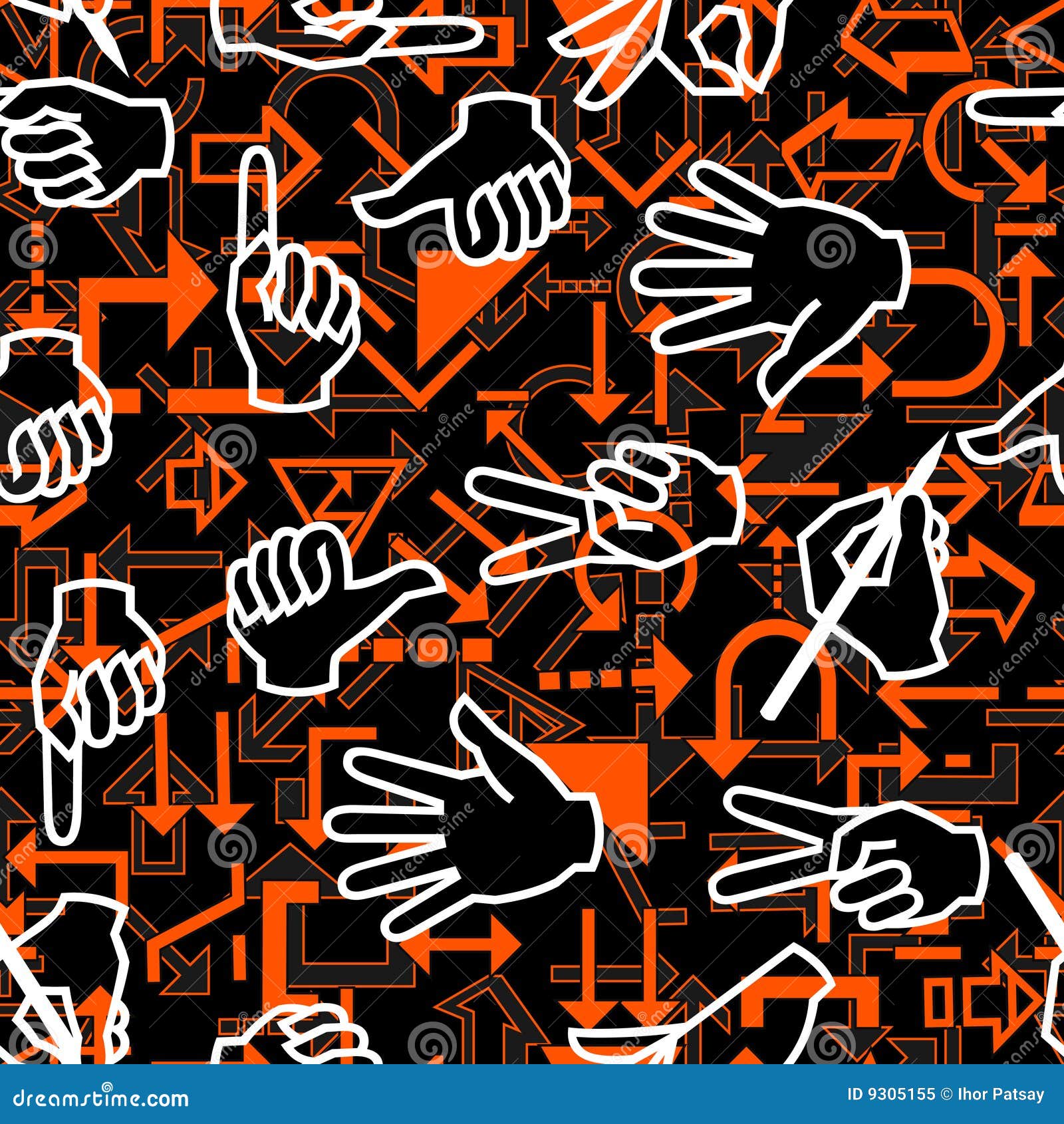 Seamless Direction Sign Pattern Stock Vector - Illustration of arrow ...