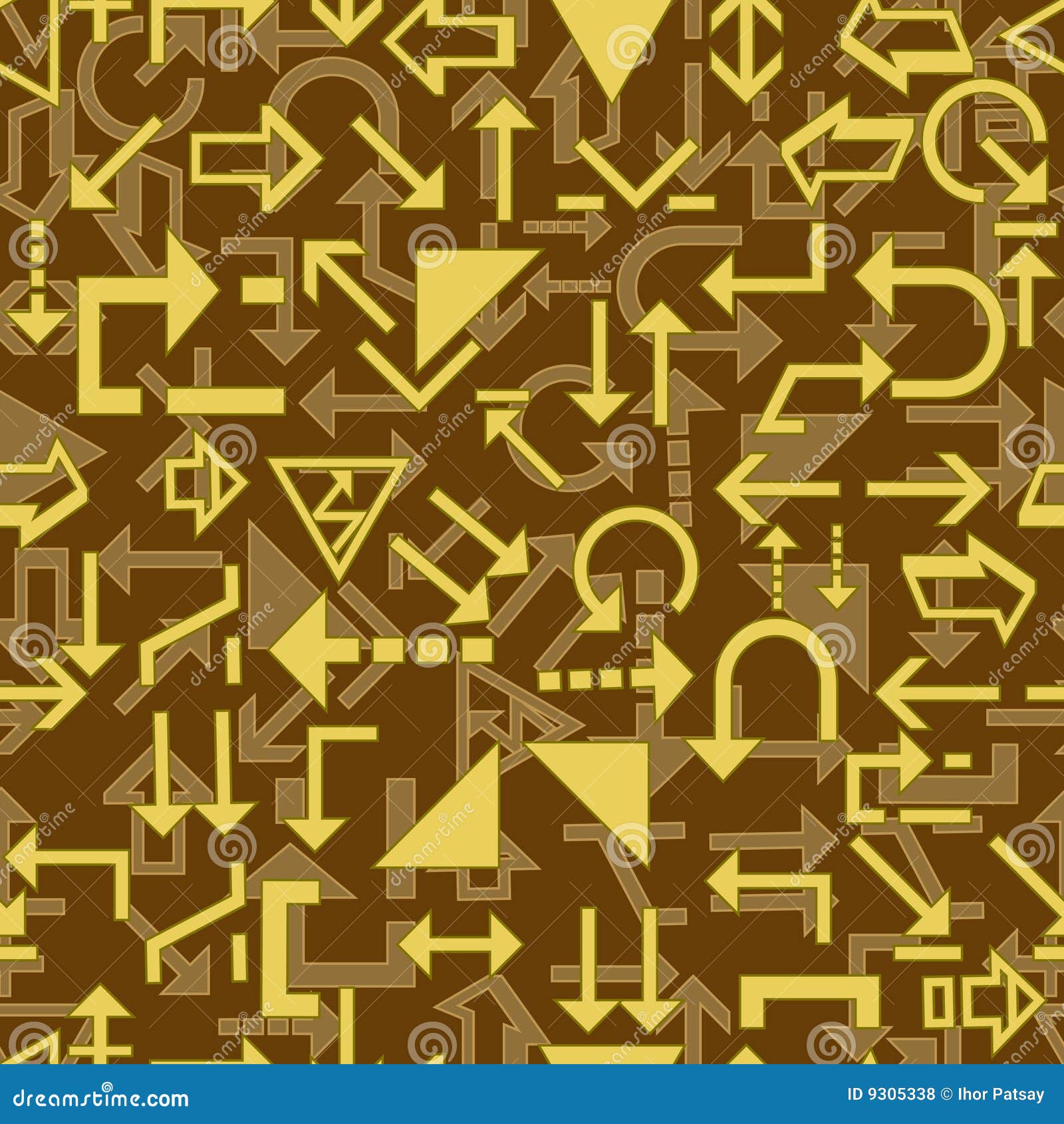 Seamless Direction Sign Pattern Stock Vector - Illustration of tiled ...