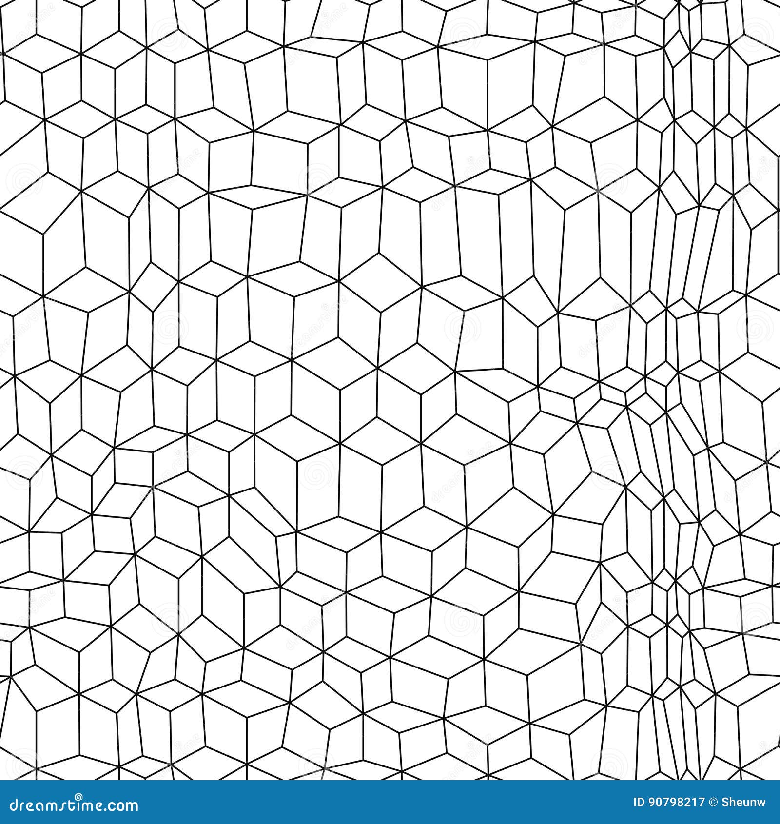 Seamless Distorted Pattern. Abstract Curve Background. White Texture ...