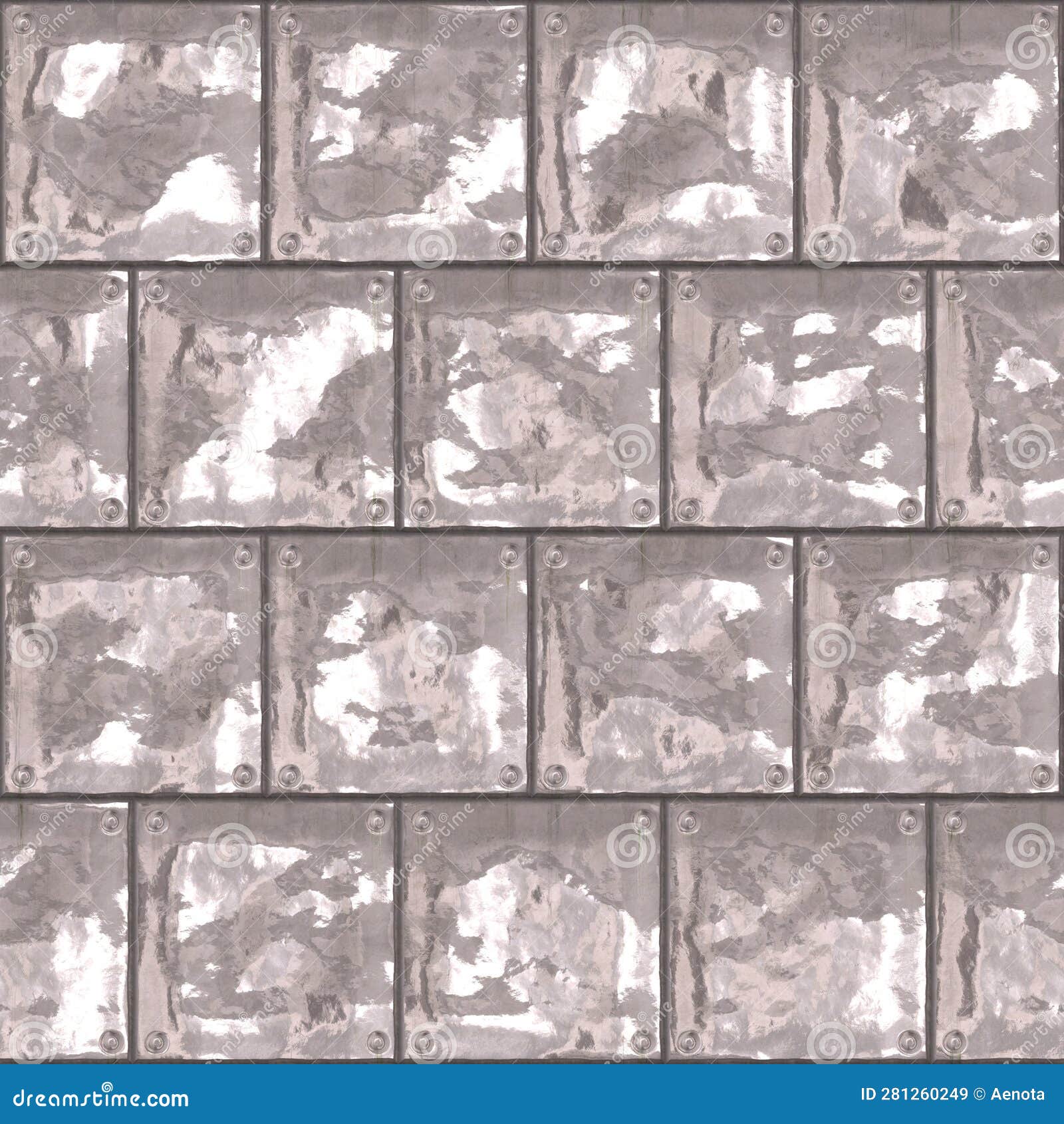 Seamless Distorted Sheet Metal Background Stock Illustration ...