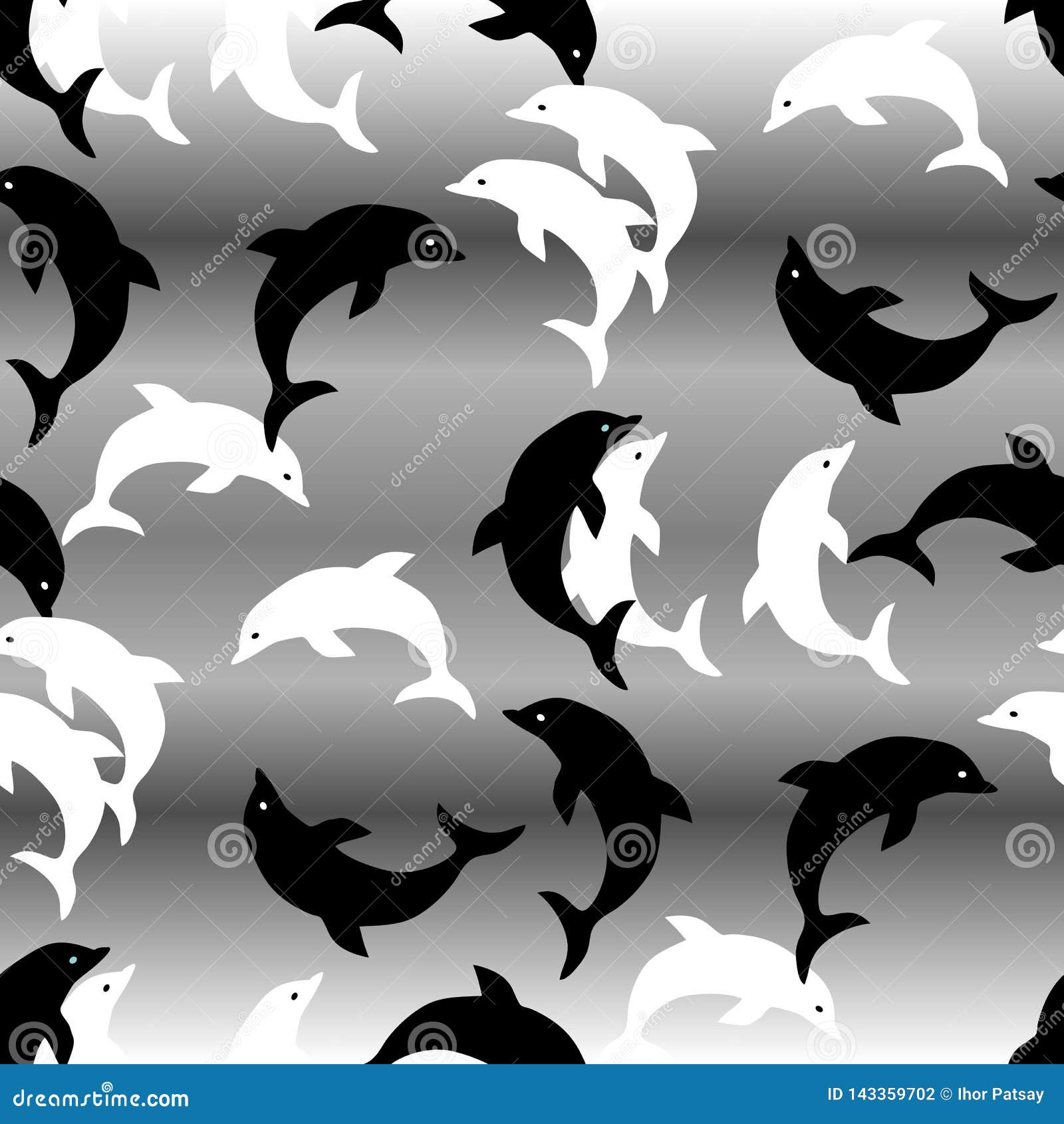 Seamless dolphin pattern stock vector. Illustration of marine - 143359702