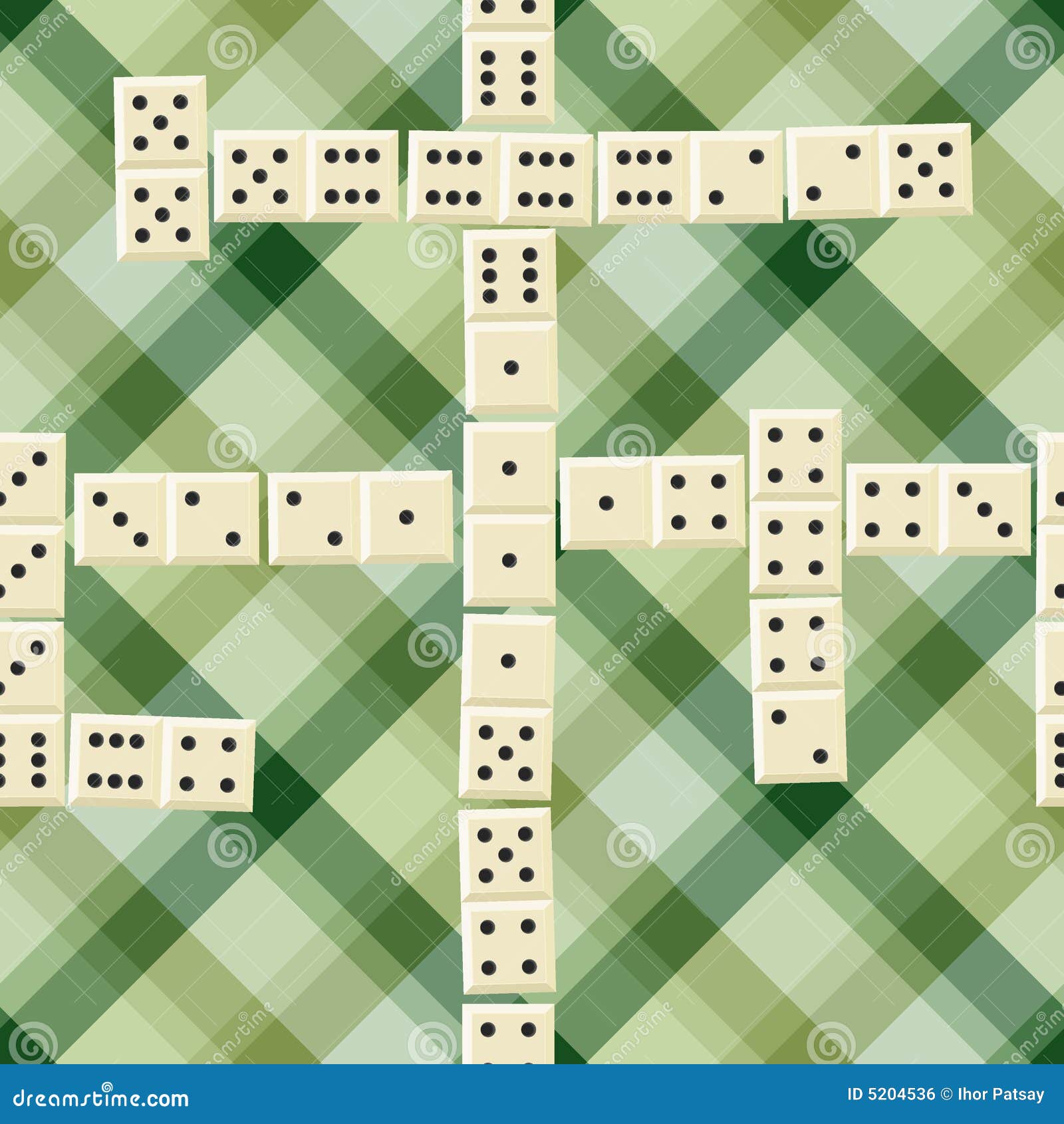 Seamless Domino Pattern Royalty Free Stock Image - Image: 5204536