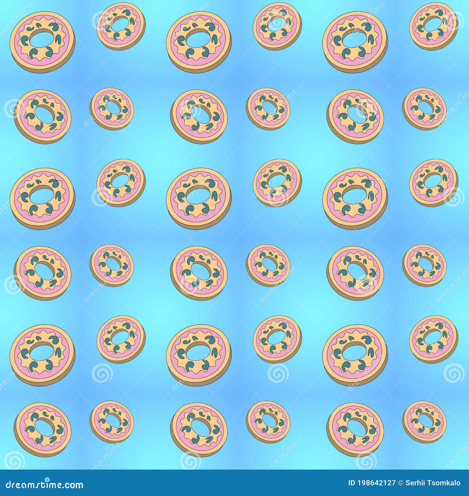 Seamless Donut Illustration | CartoonDealer.com #198642127