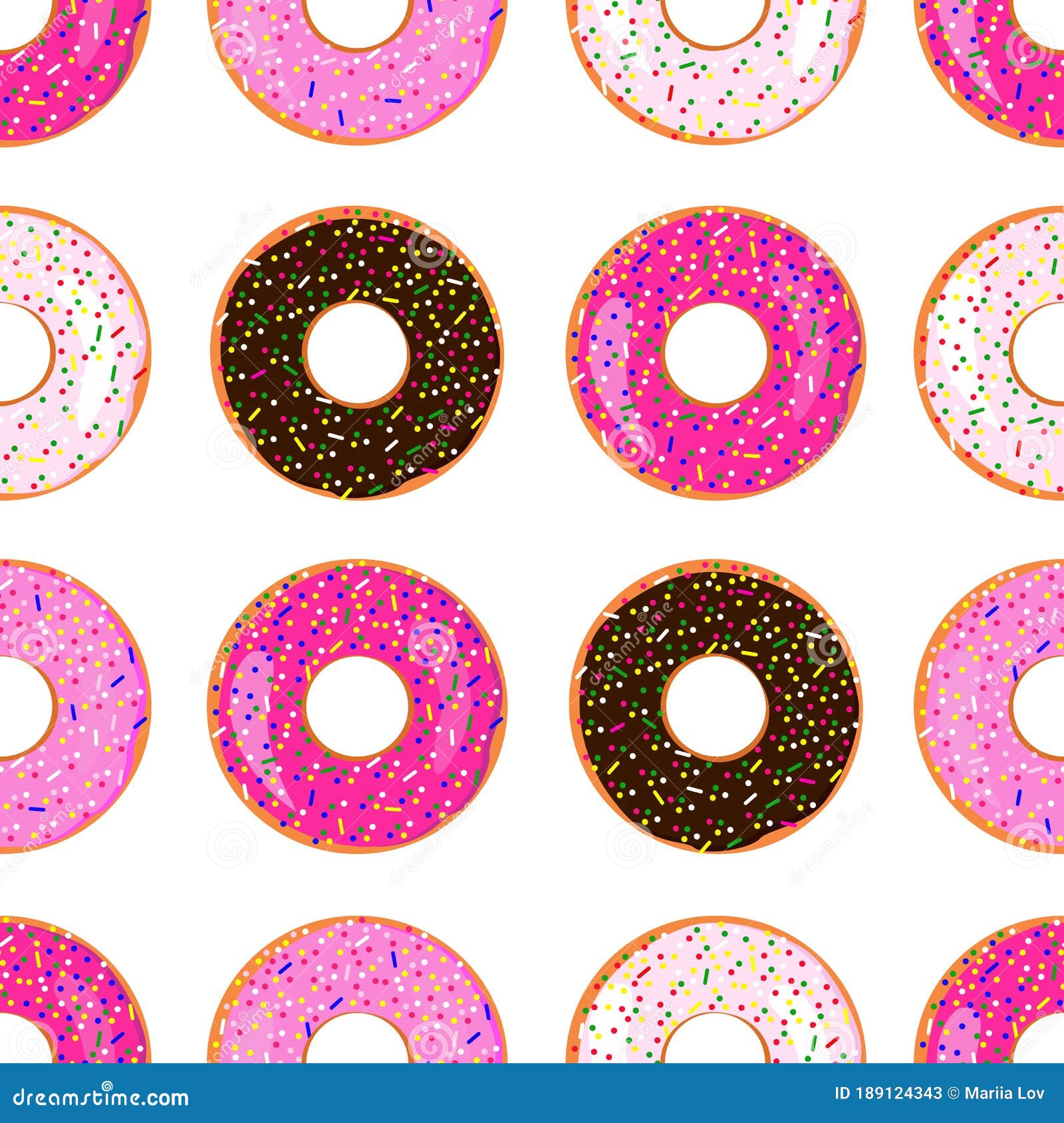 Seamless Donut Illustration | CartoonDealer.com #198642127