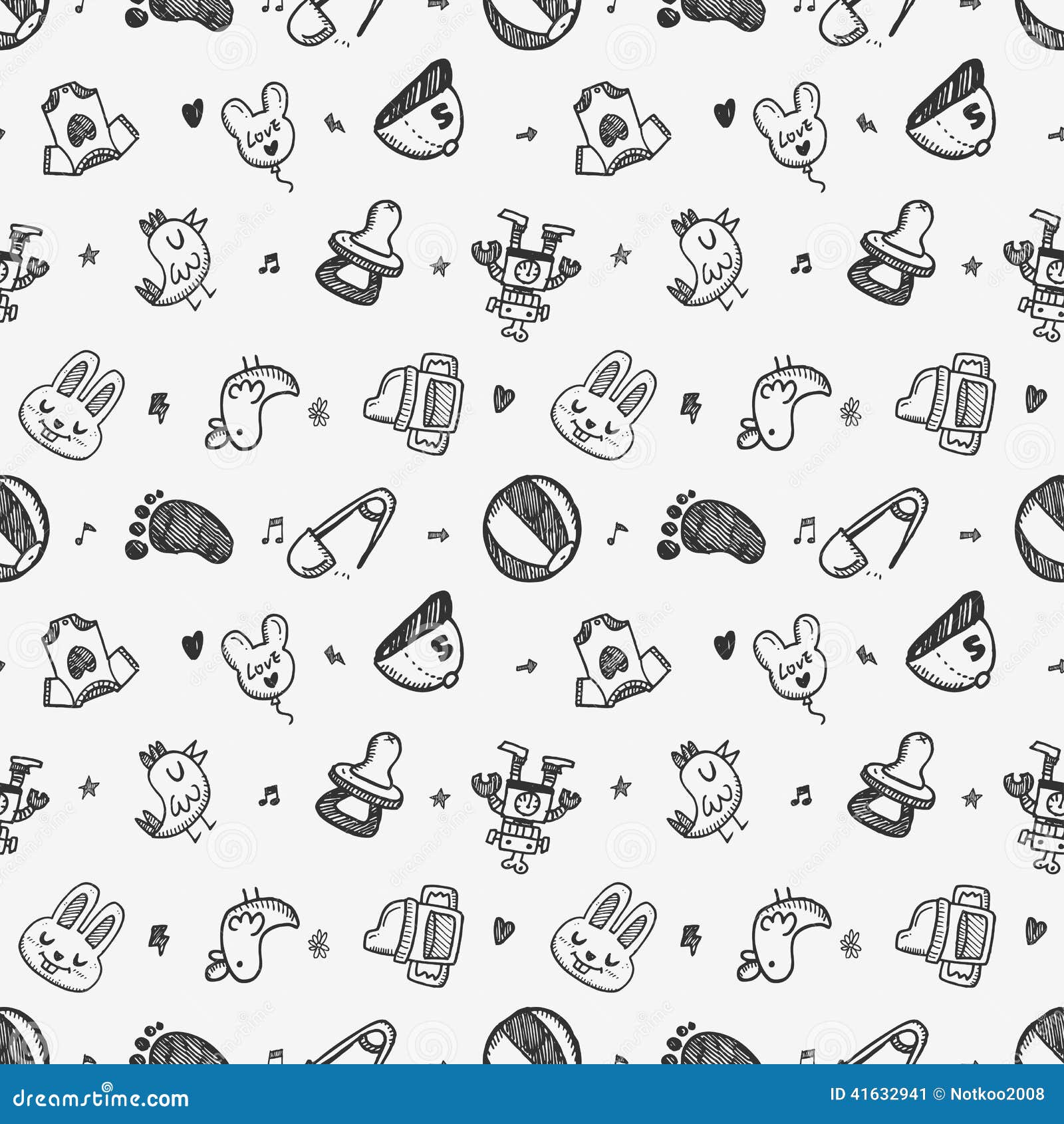 Doodle Baby Icon Sets Cartoon Vector | CartoonDealer.com #38877901