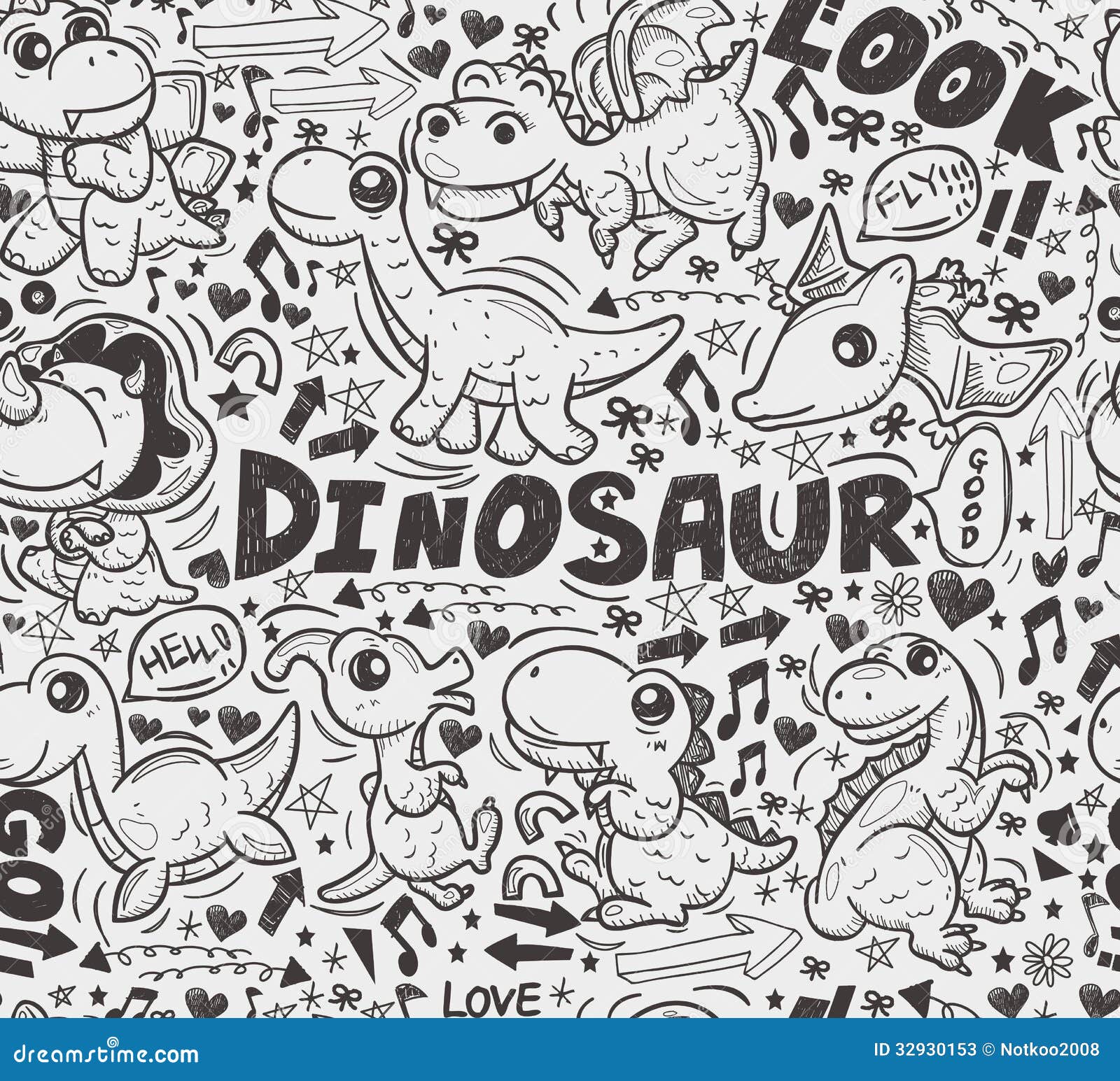 Doodle Art Dinosaurus Doodle Art Dinosaurus
