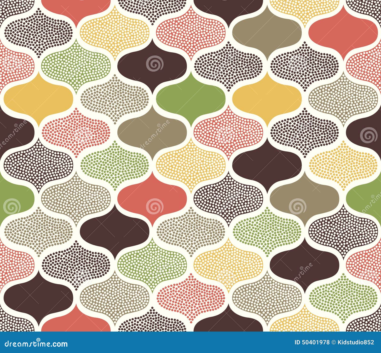 Seamless Doodle Dots Ornament Pattern Stock Vector - Illustration of ...