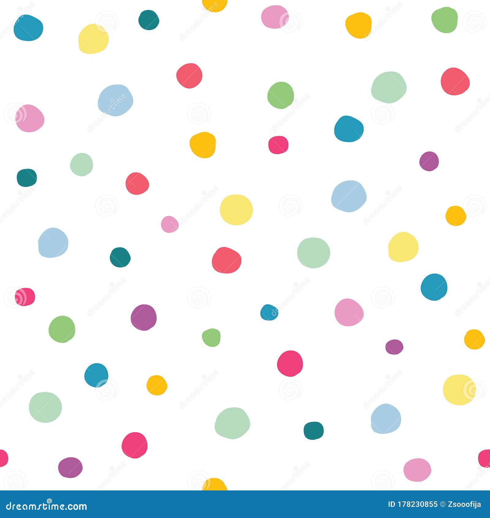 Seamless Doodle Dots Pattern Stock Vector - Illustration of dots ...