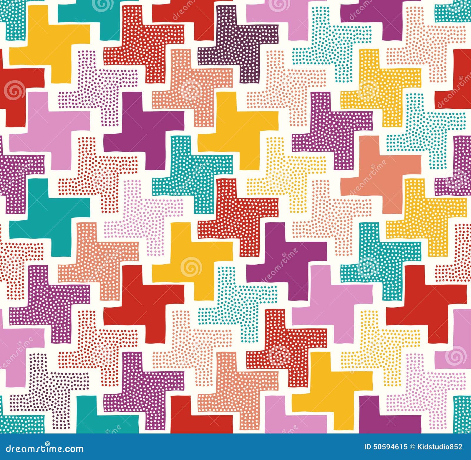 Seamless Doodle Dots Pattern Stock Vector - Illustration of endless ...
