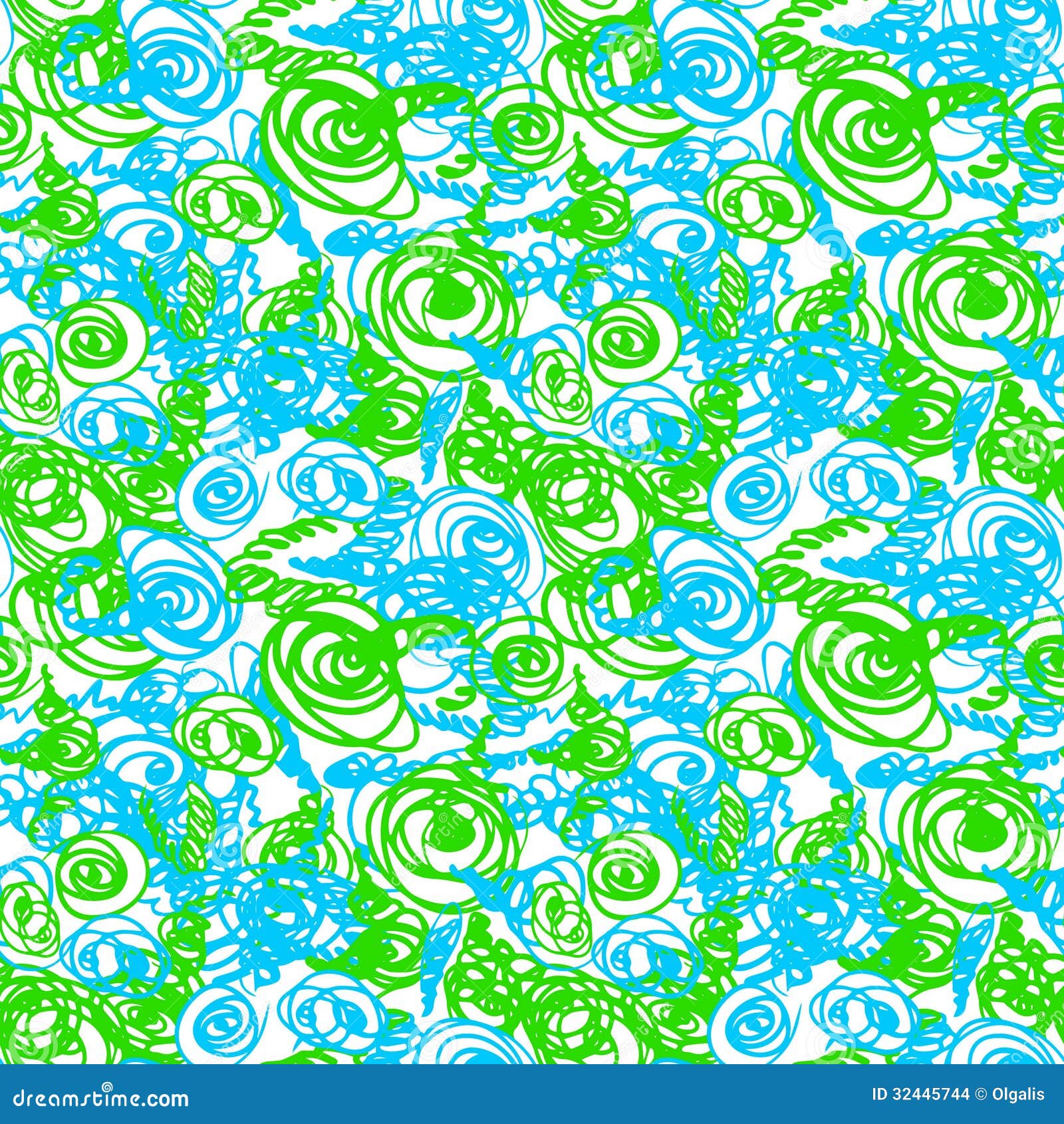 Seamless doodle pattern stock illustration. Illustration of flowers ...