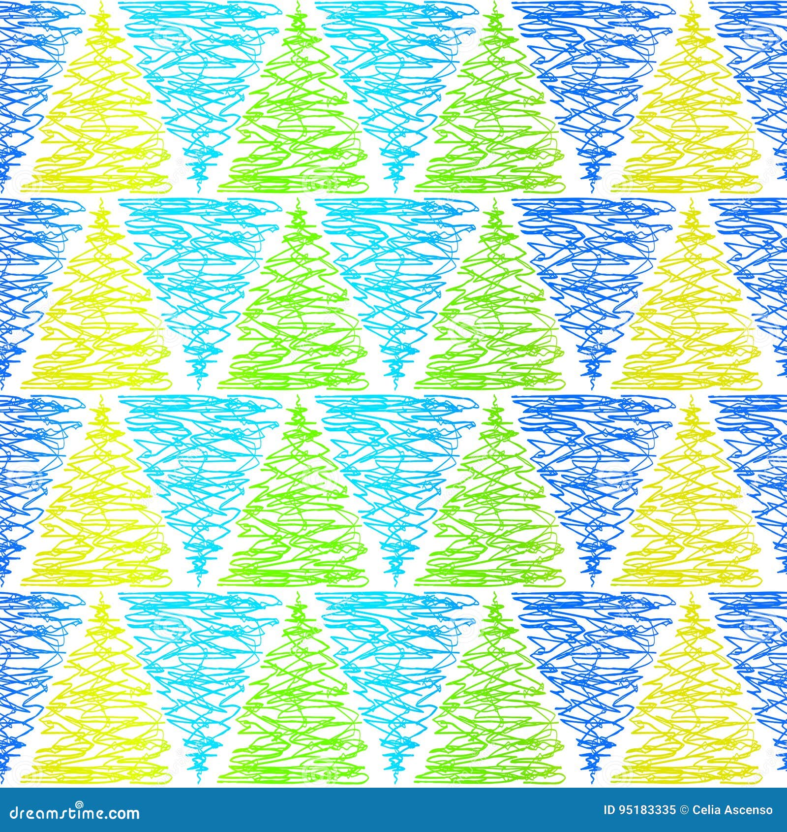 Seamless Doodle Triangles Background Pattern Stock Illustration ...