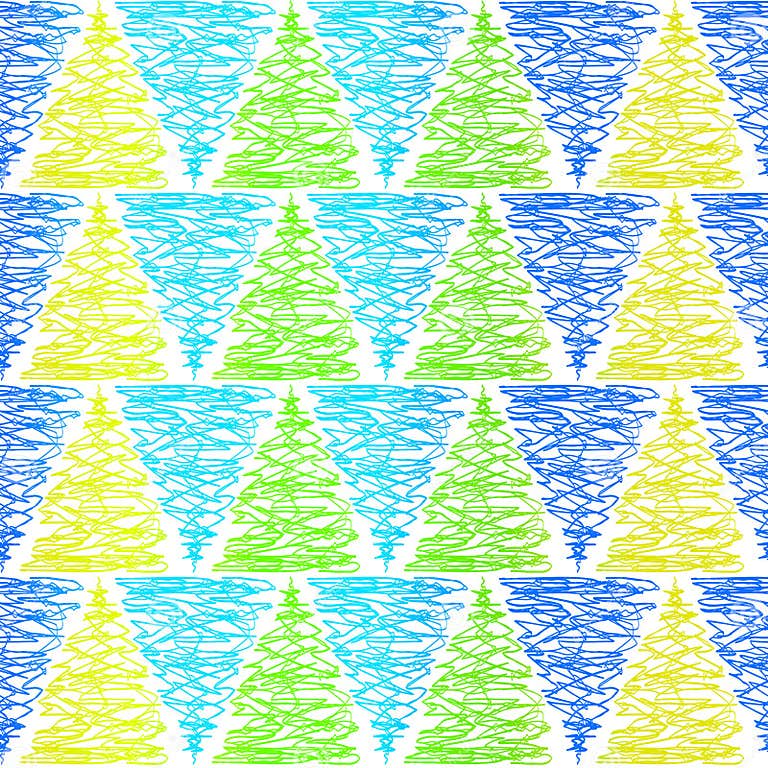 Seamless Doodle Triangles Background Pattern Stock Illustration ...