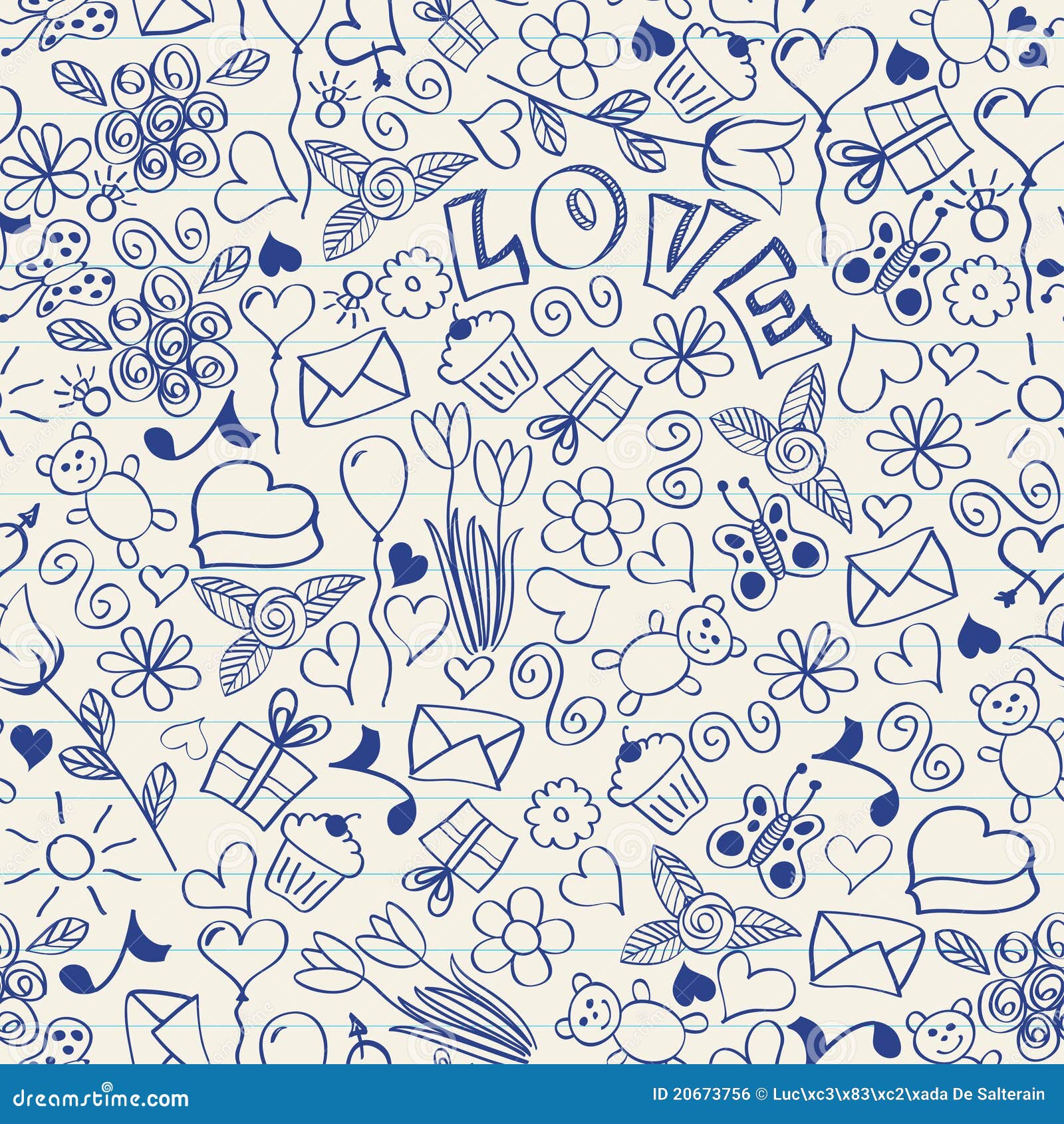 Seamless doodles stock vector. Illustration of diamond - 20673756